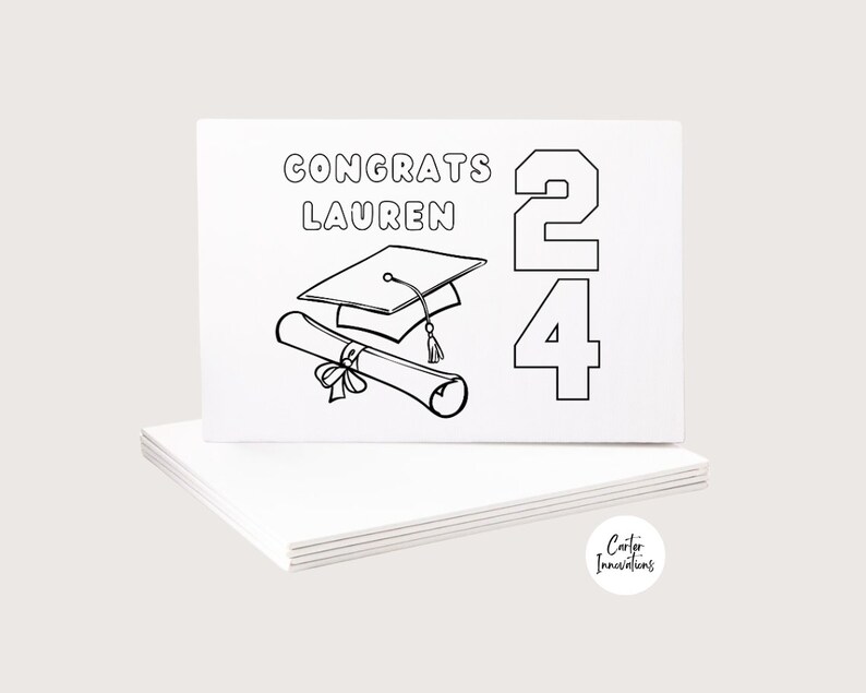 Class of 24 Grad Party Personalized Senior Canvas 24 Grad Diploma - Etsy