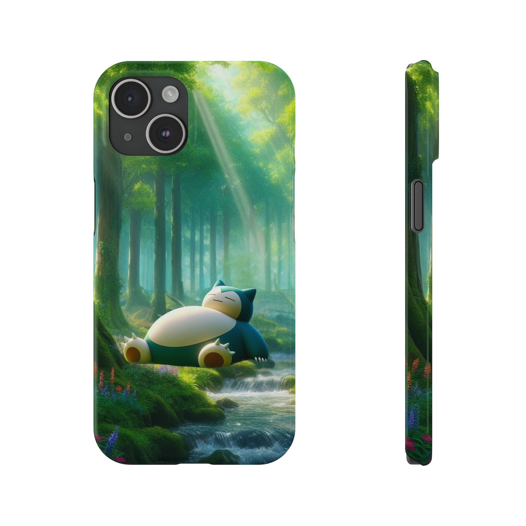 Snorlax Forest Scene Iphone Case Cute Pokemon Phone Cover Nature Inspired Etsy