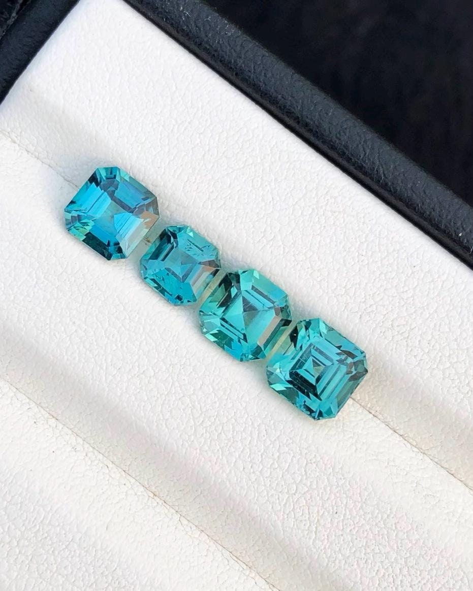 Lagoon Blue Tourmaline Lot: Asher Cut Loose Gemstones - Afghanistan ...