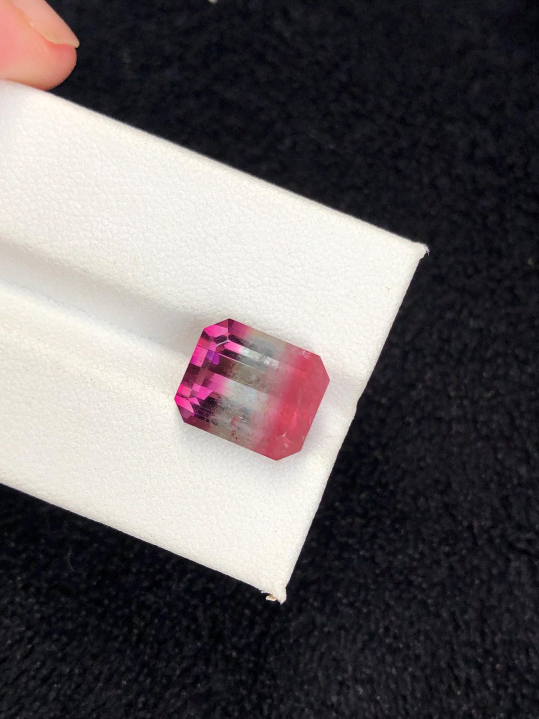 Natural Tri Color Tourmaline From Afghanistan | Emerald Cut | Gems ...