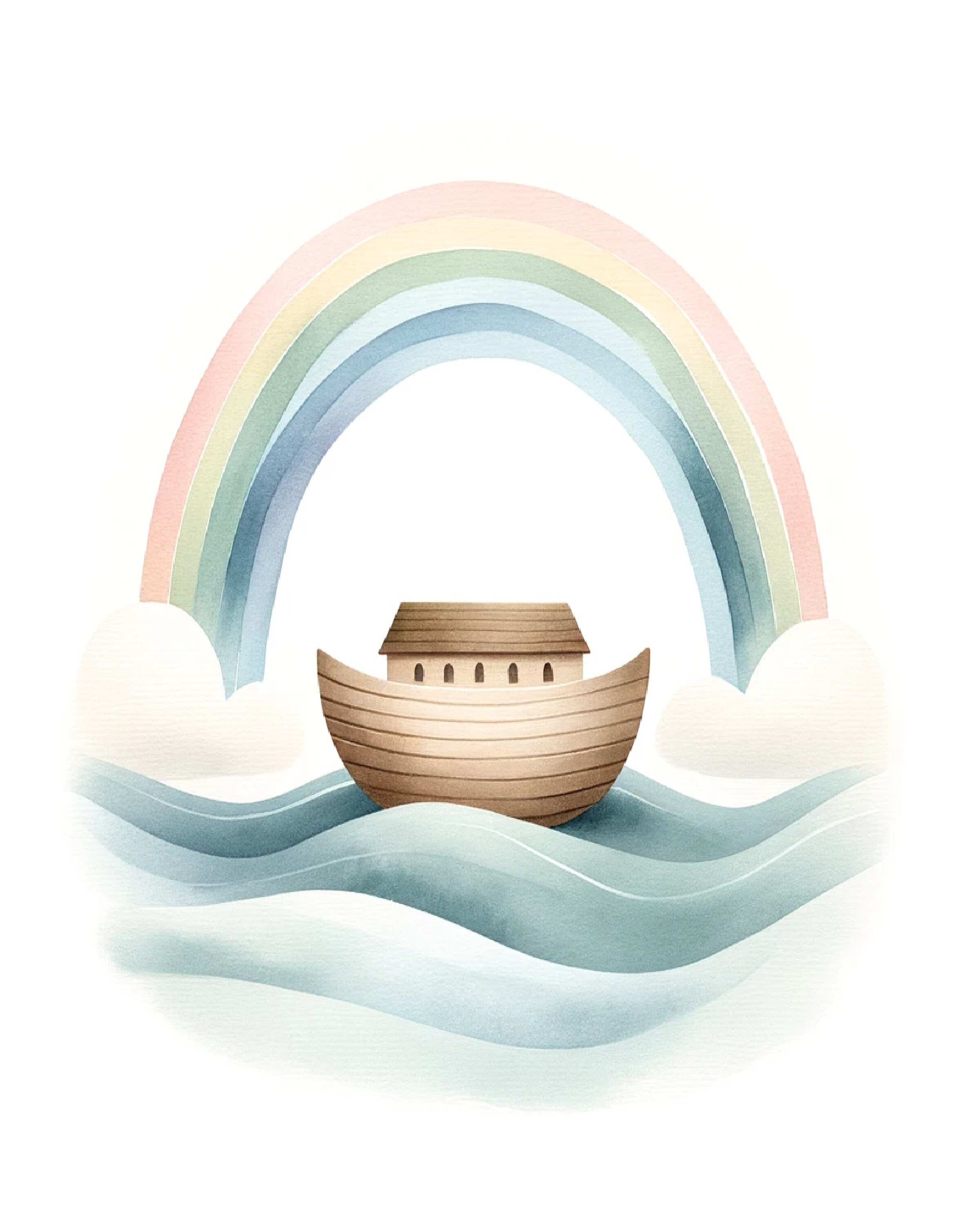 Noah's Ark, Christian Nursery Decor, Kids Bible Verse Wall Arts ...