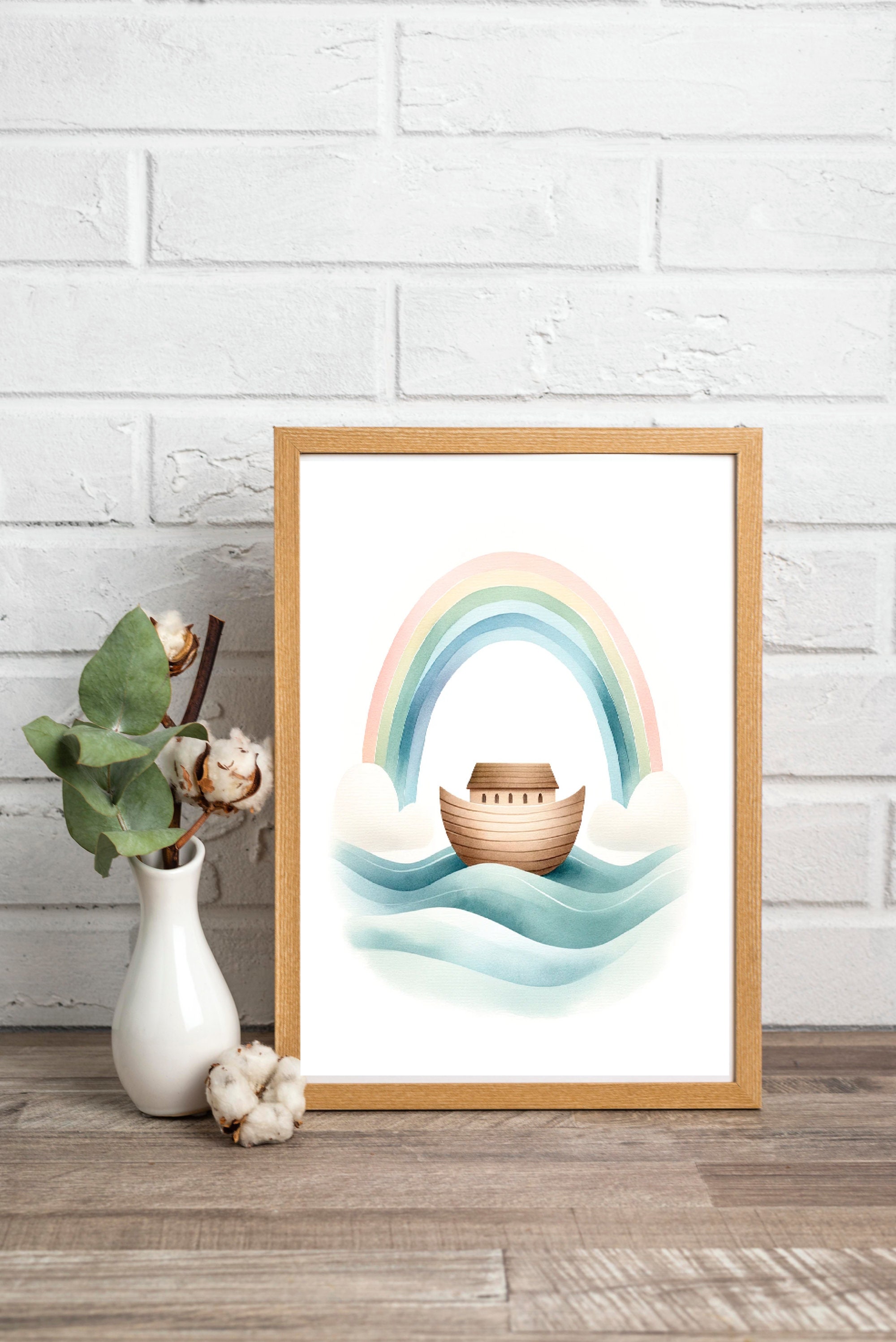 Noah's Ark, Christian Nursery Decor, Kids Bible Verse Wall Arts ...