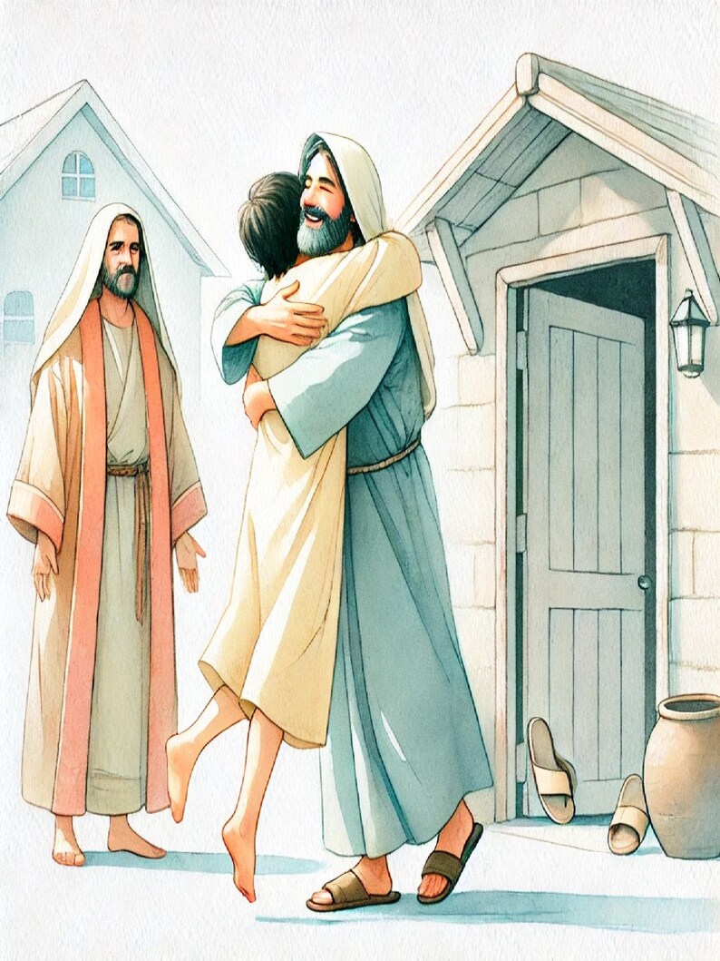 Prodigal Son, Christian Nursery Decor, Kids Bible Verse Wall Arts ...