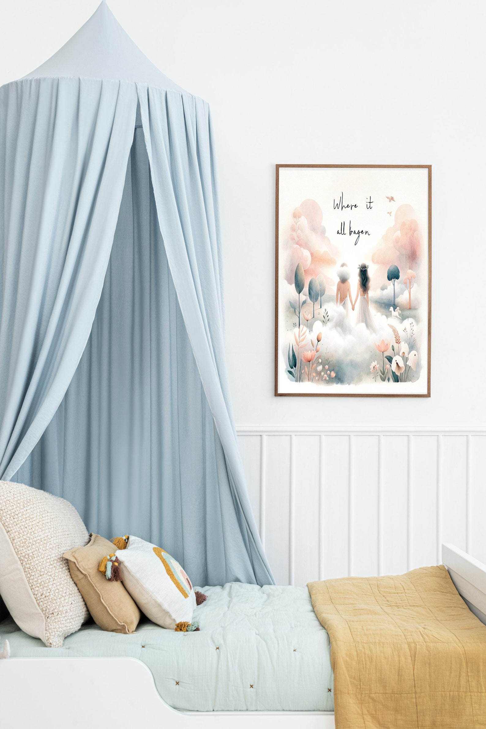 Adam and Eve, Christian Nursery Decor, Kids Bible Verse Wall Arts ...