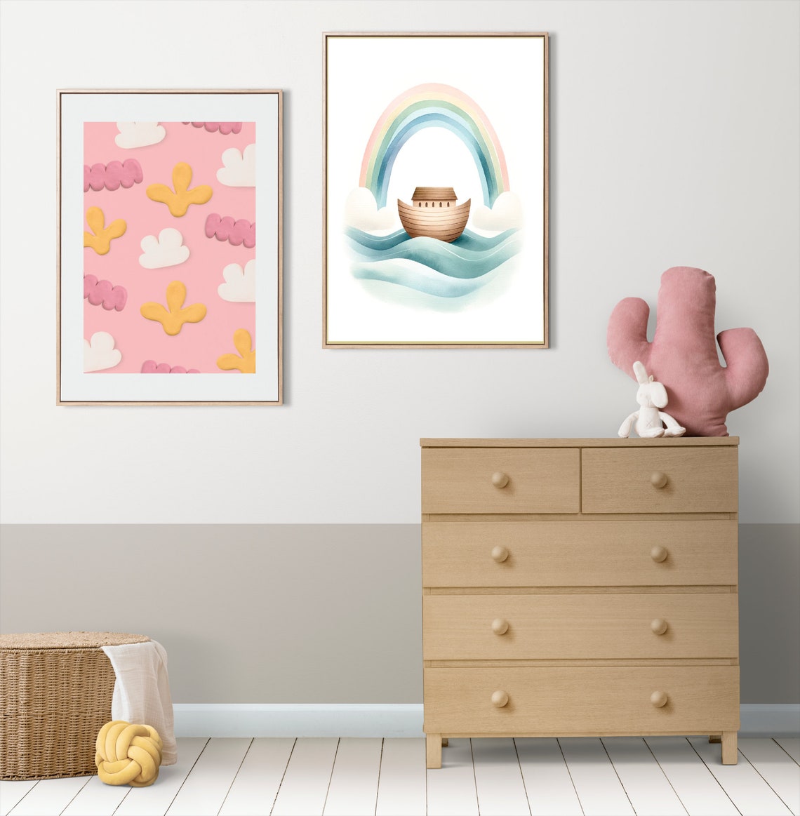 Noah's Ark, Christian Nursery Decor, Kids Bible Verse Wall Arts ...