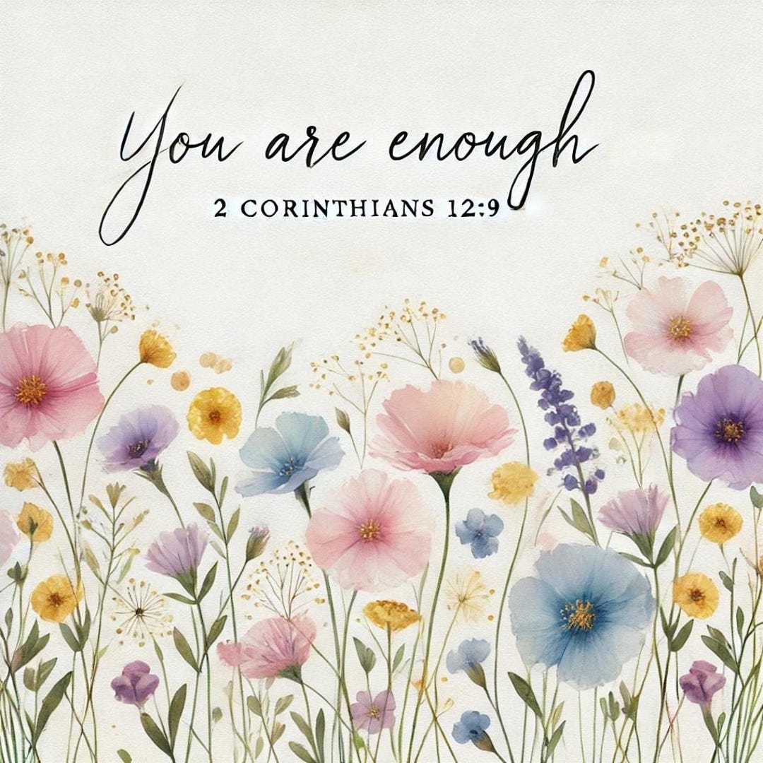 You Are Enough, Christian Nursery Decor, Kids Bible Verse Wall Arts ...