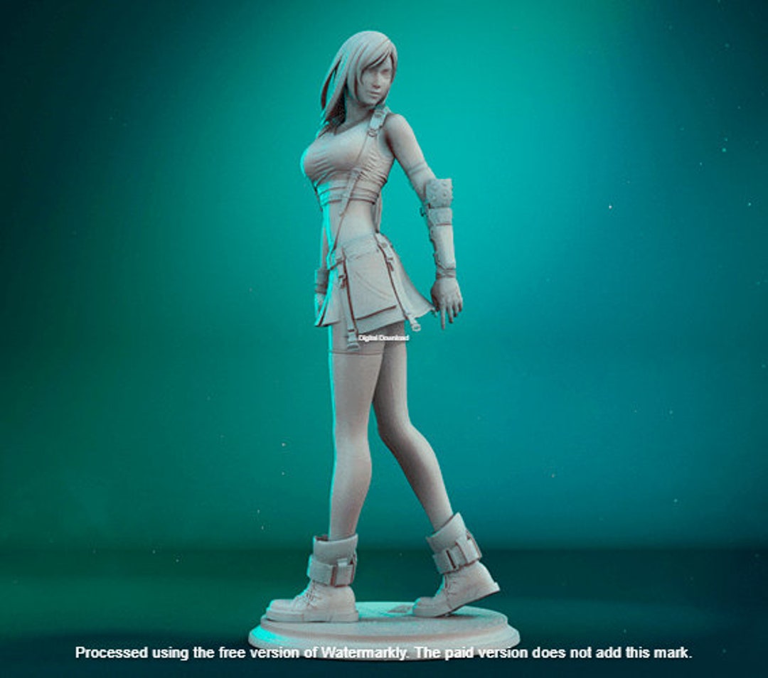 Final Fantasy STL, Tifa Lockhart STL, Tifa Lockhart 3D Model, Tifa ...