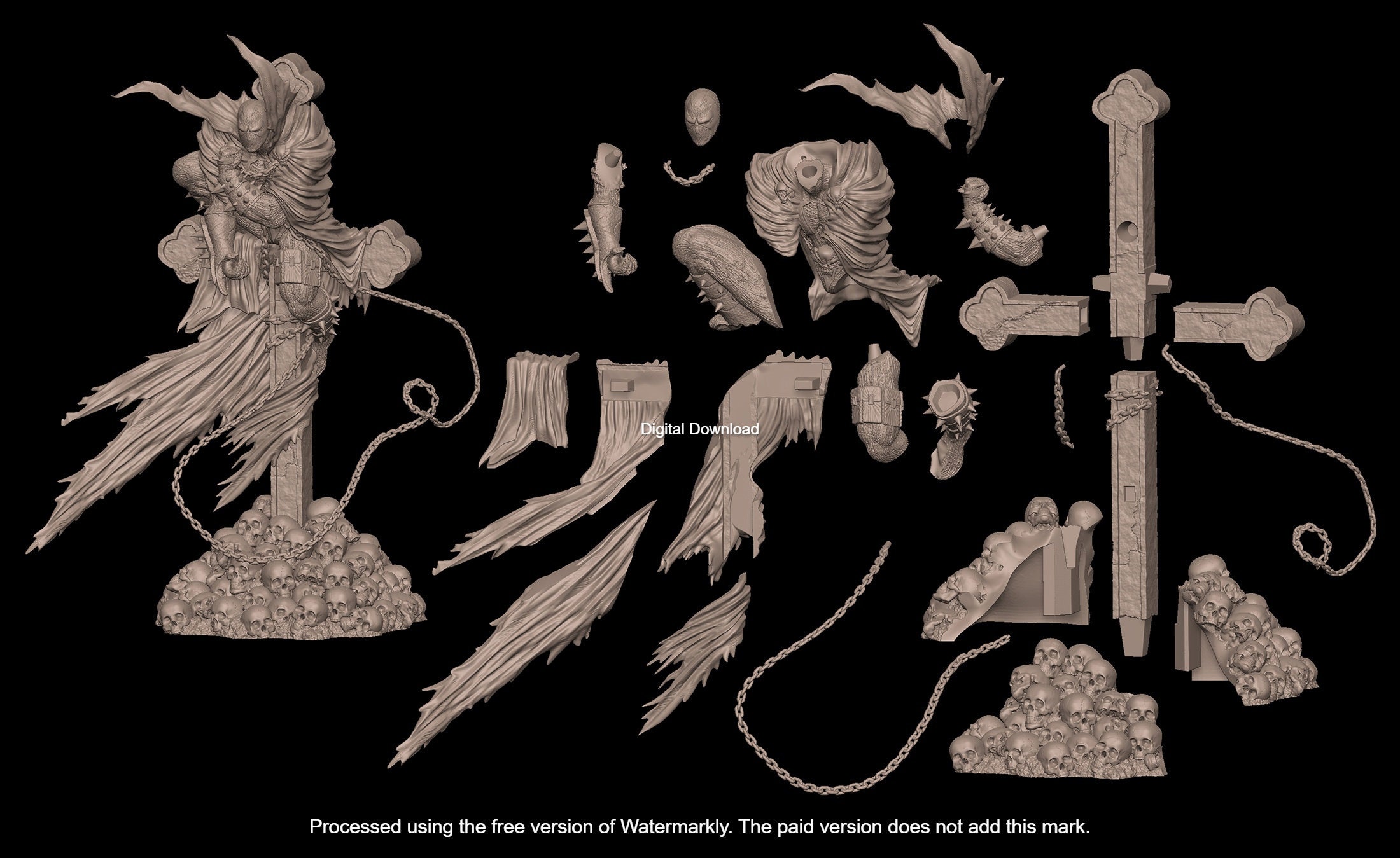 Spawn STL, Spawn 3D Model, Spawn 3D Print Files, Spawn Miniature 1 - Etsy Portugal