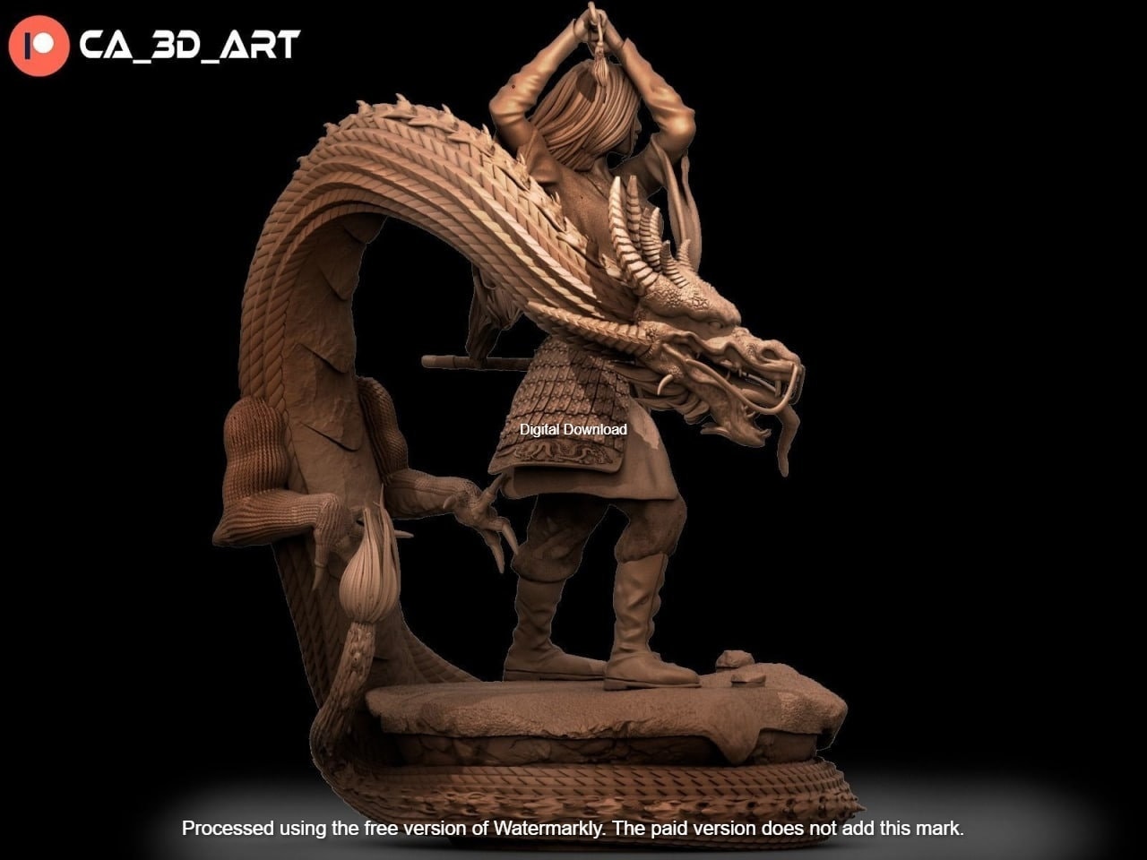 Mulan STL, Mulan 3D Model, Mulan 3D Print Files, Mulan Miniature 1 - Etsy