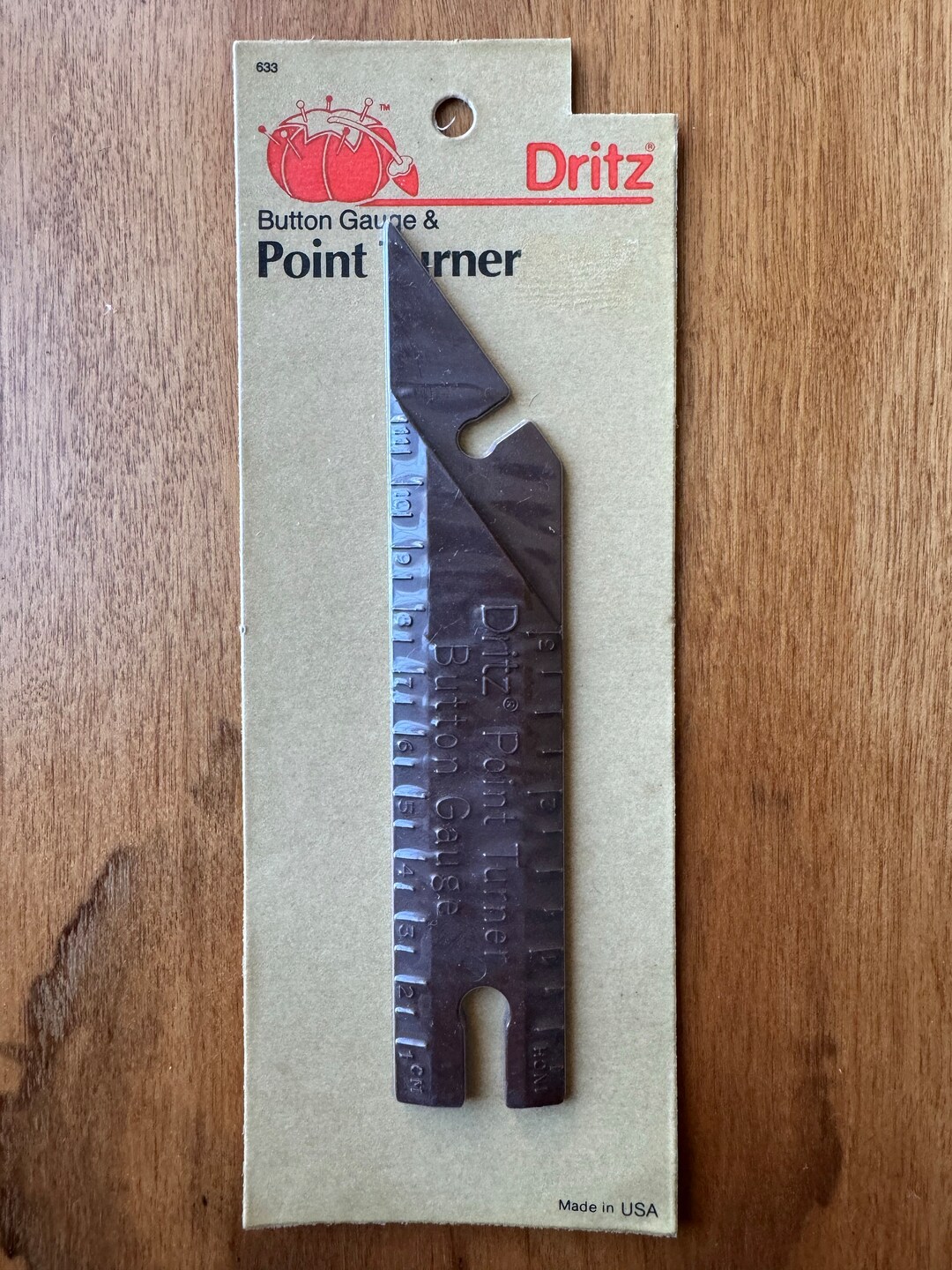 Vintage American Made Dritz Button Gauge & Point Turner - Etsy
