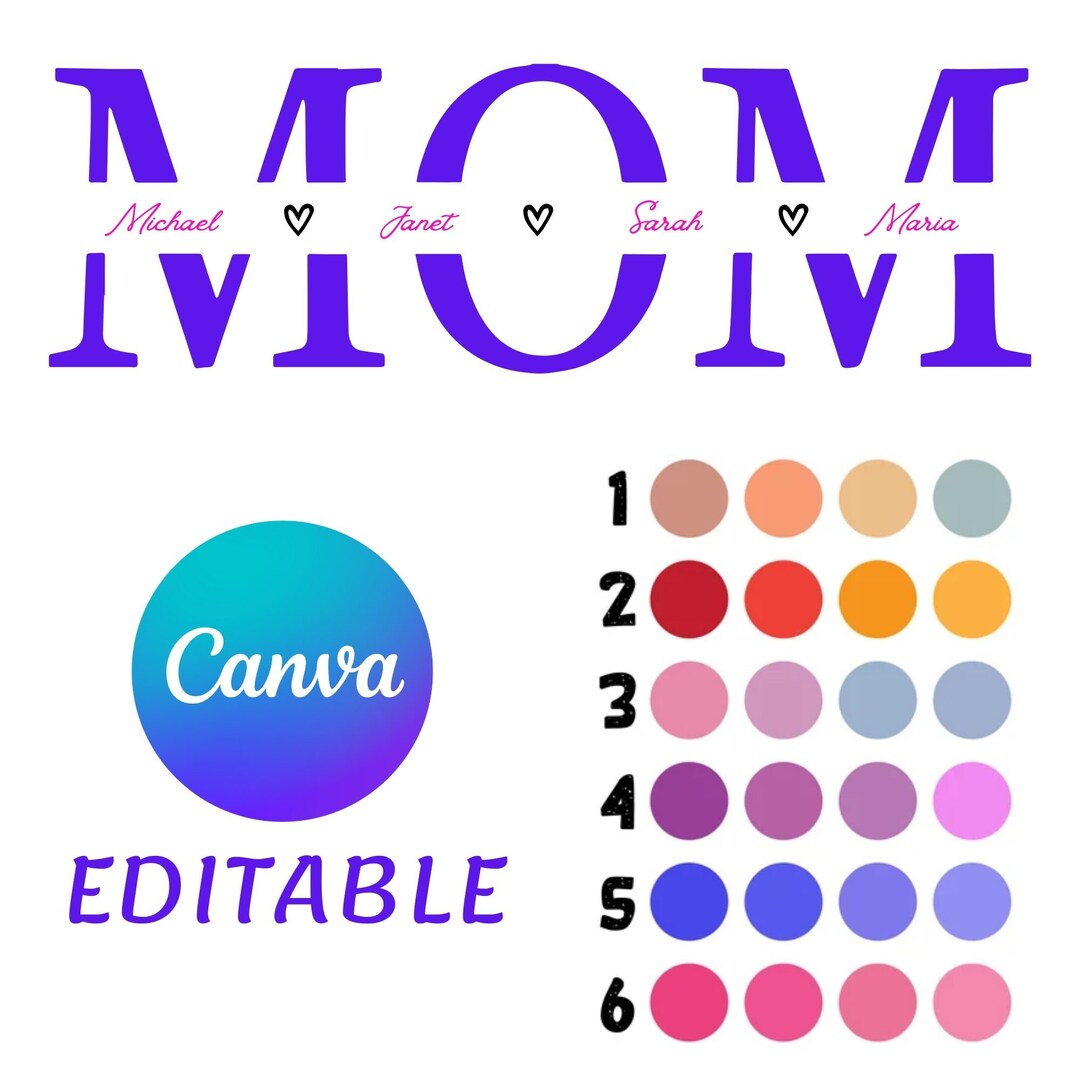 Mom SVG, Mother Svg, Mother's Day SVG, Mom Split Name Frame Svg, Mum ...