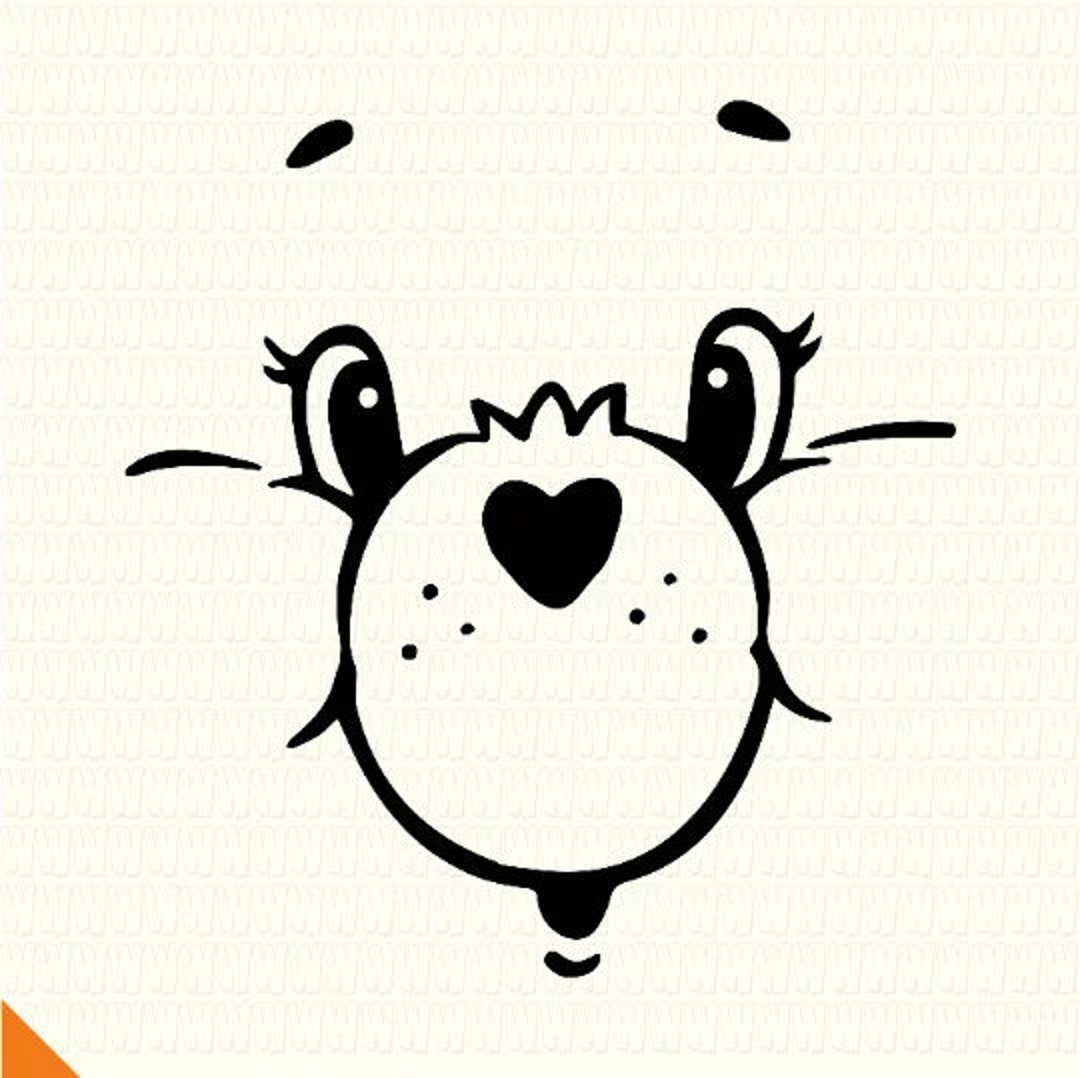 Vintage Grumpy Bear Face Svg Clip art Archivos, Care Bears Head ...