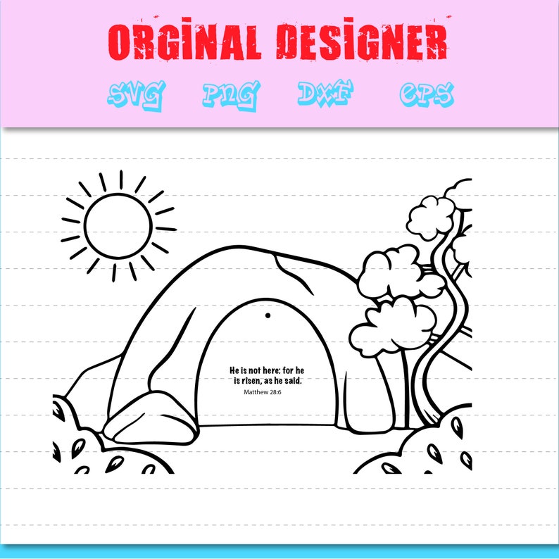 He is Risen Craft for Kids, Easter Sunday School Craft, Bible Story ...