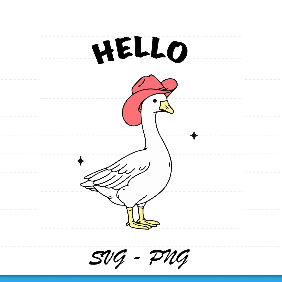 Hello Svg, Silly Goose on the Loose Svg Png Shirt,cowboy Goose Svg ...