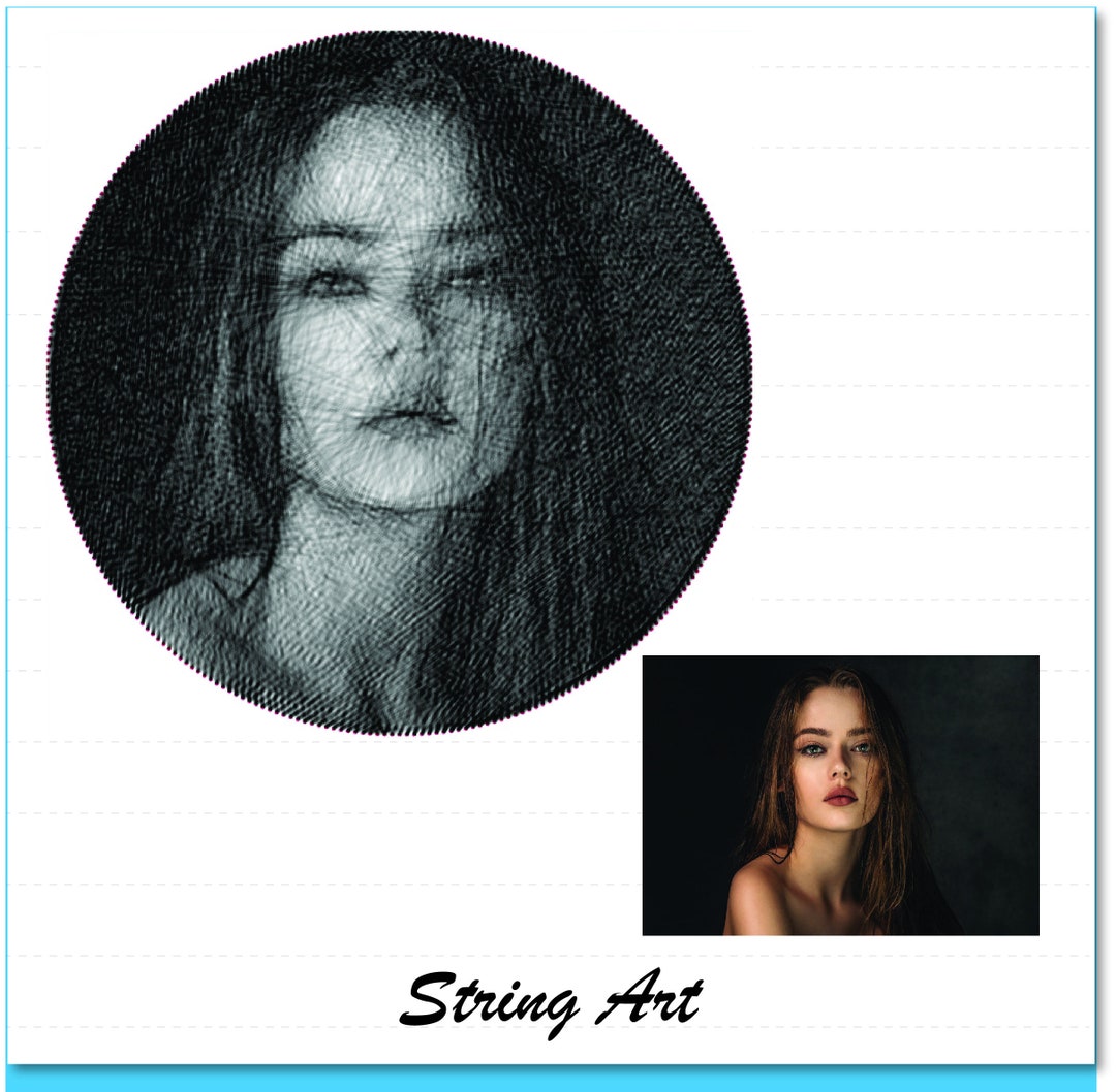 String Art Portrait, String Art Custom Portrait From Photo, Digital ...