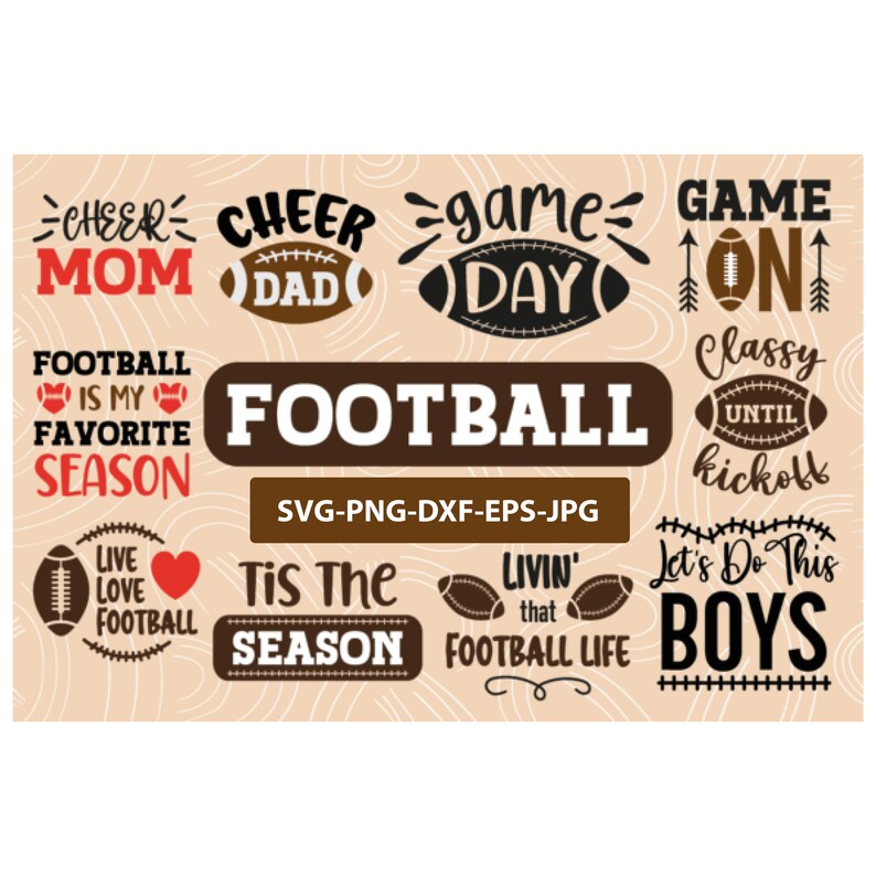 Football SVG Bundle / Funny Football SVG / Cut File / Cricut / Clip Art ...
