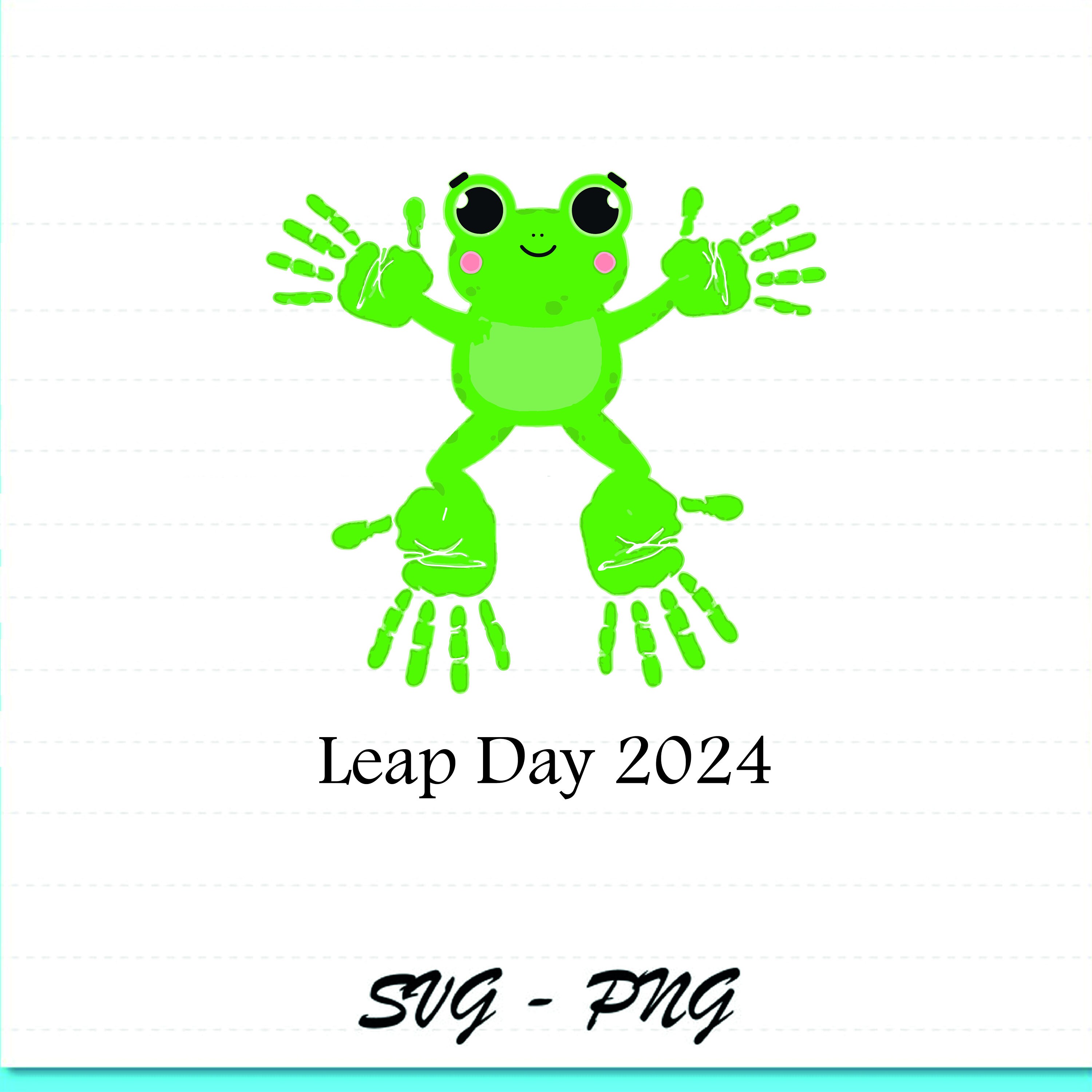 Leap Year 2024 Handprint Craft, Leap Day Handprint Art, Toddler Craft ...
