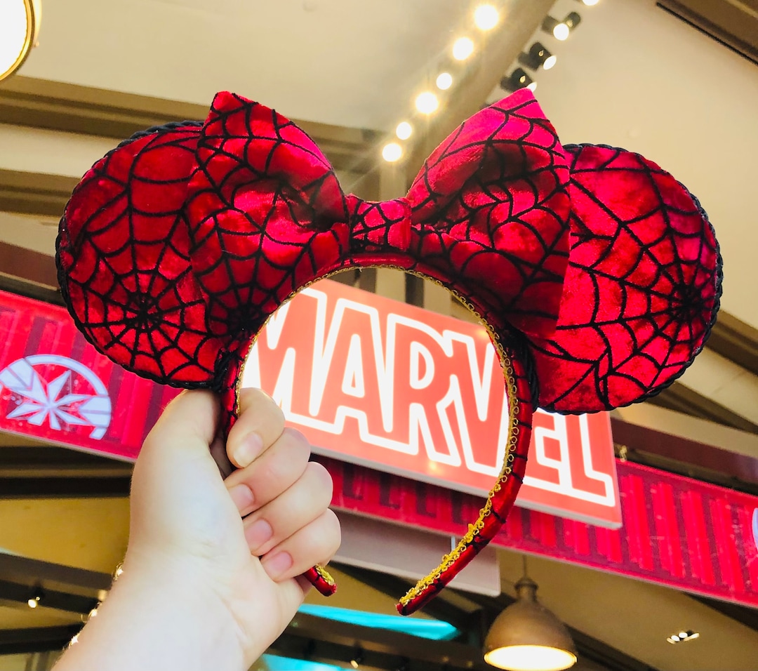 Spiderman Web Red Velvet Spooky Inspired Minnie Ears - Etsy