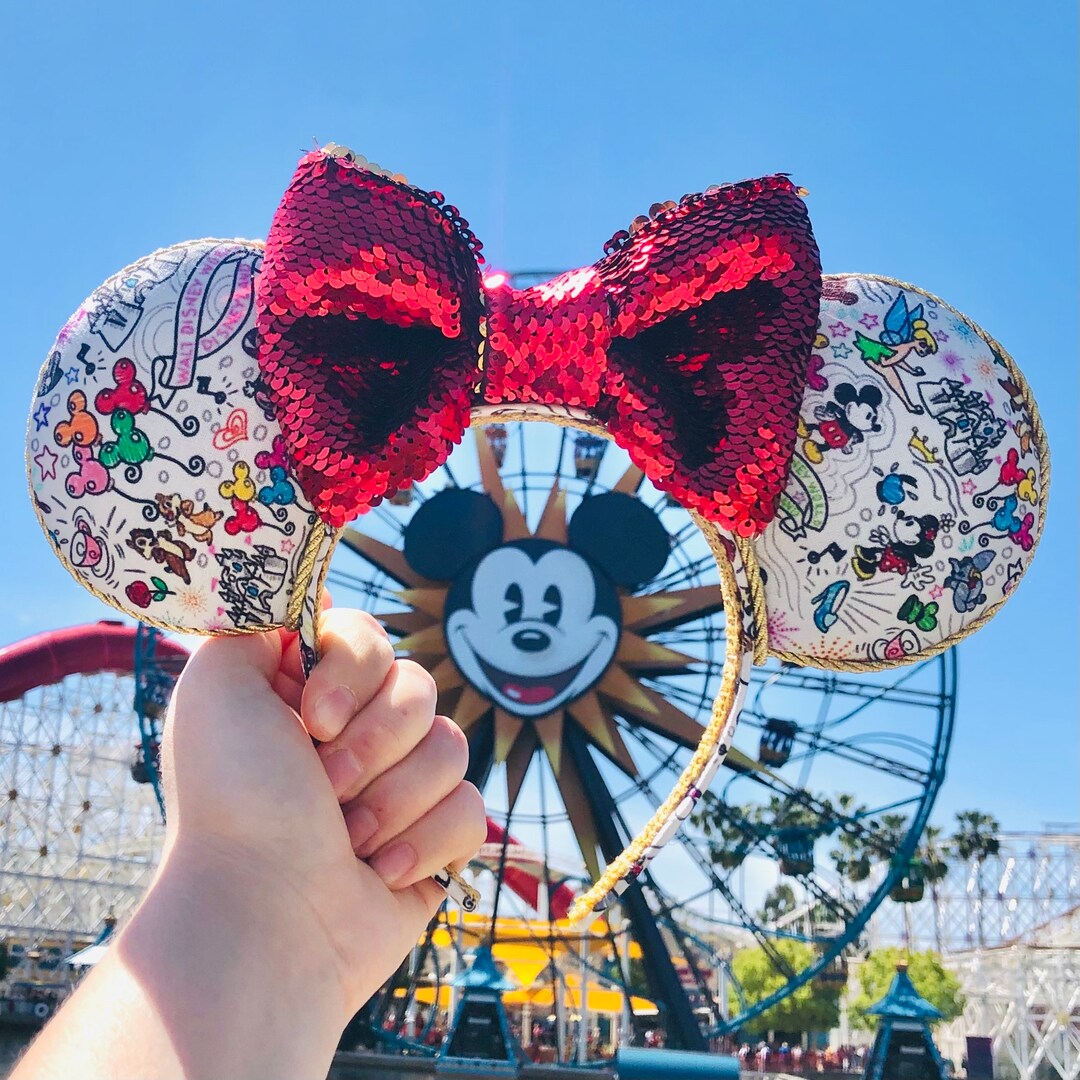 Dooney and Bourke Disney Sketch Inspired Minnie Ears With Color ...