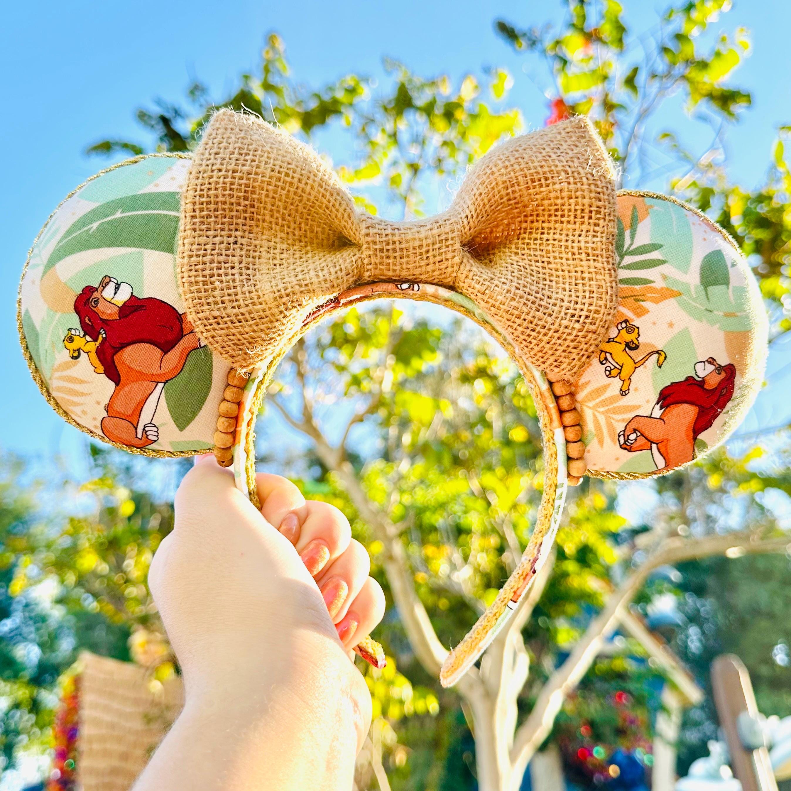 Lion King Simba and Mufasa Inspired Minnie Ears With Fluffy Bow - Etsy