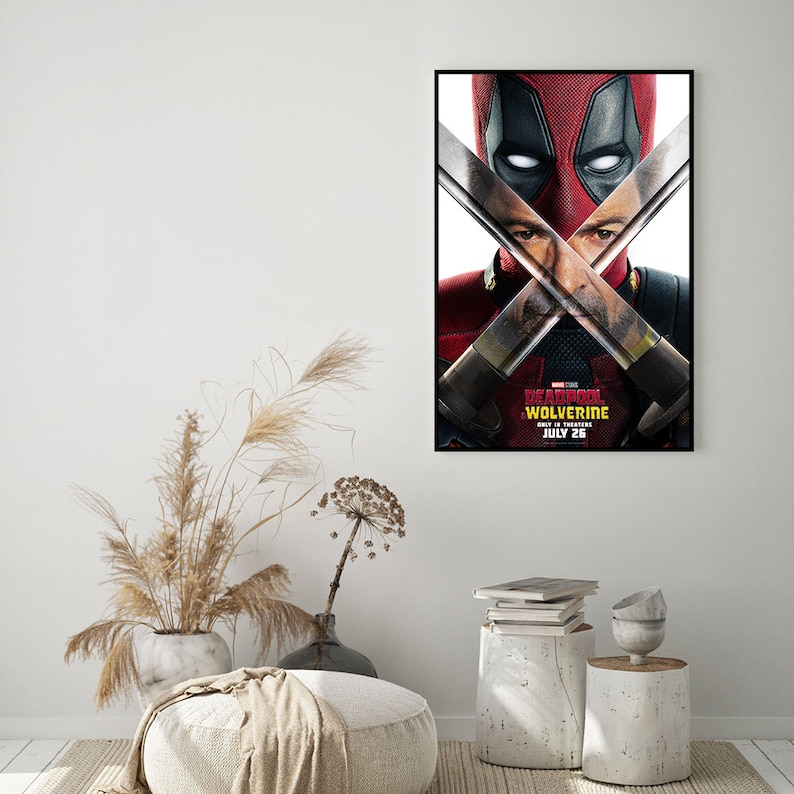 Deadpool & Wolverine Movie Poster, Movie Wall Art for Room Decor ...
