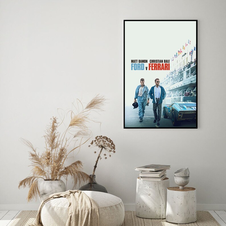 Ford V Ferrari Movie Poster, Movie Wall Art for Room Decor, Poster ...