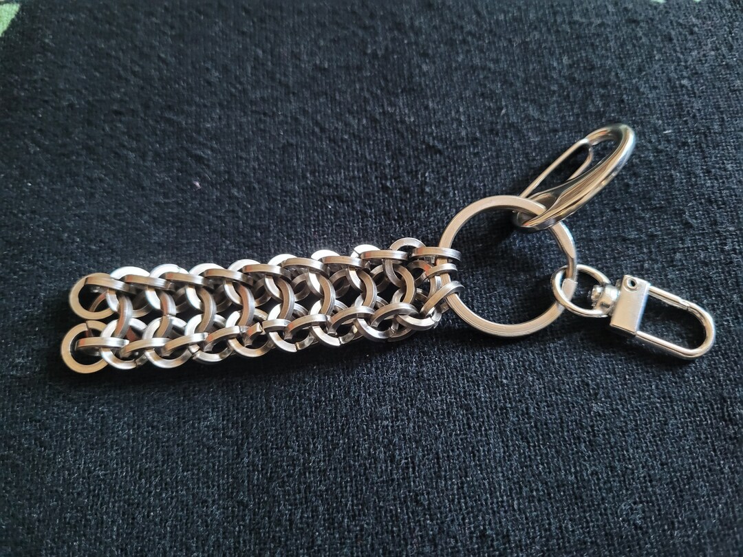 Stainless Steel Square Wire Chainmail Keychain - Mystique Altered ...