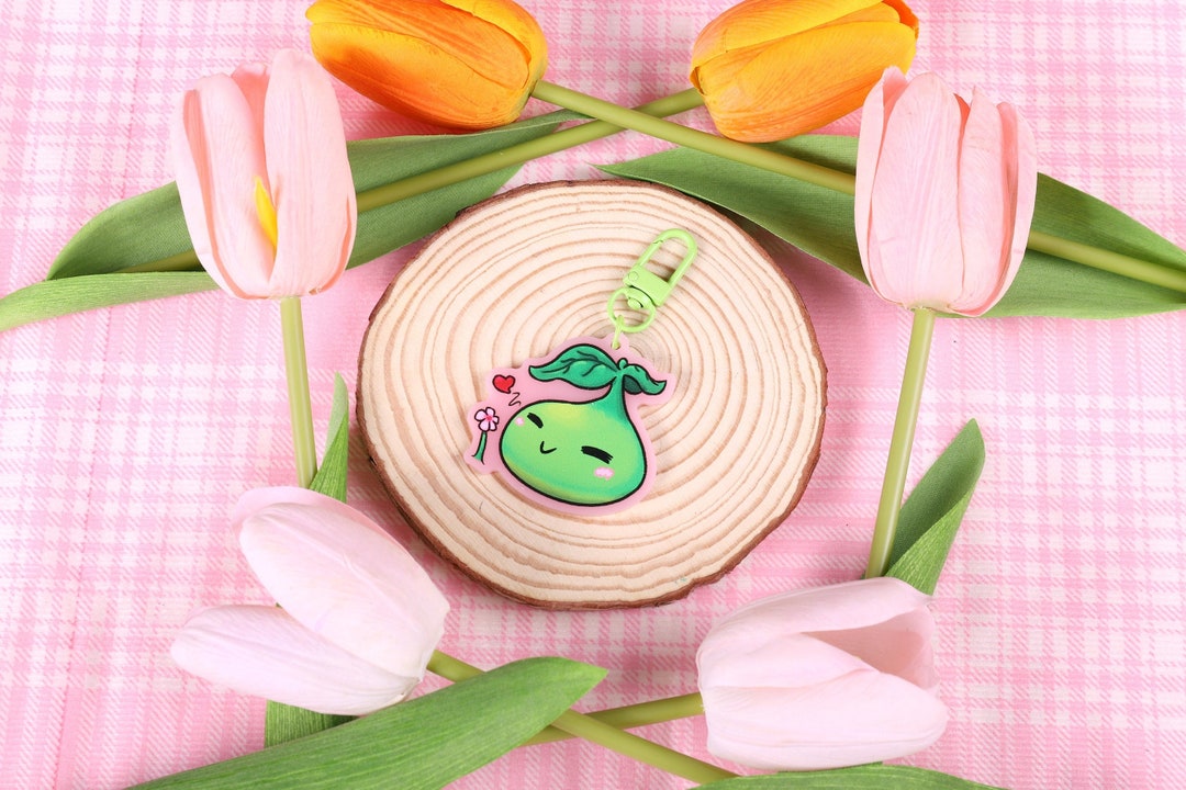 Hololive EN Ceres Fauna Sapling Fan-mascot Solid Pink Acrylic Charm ...