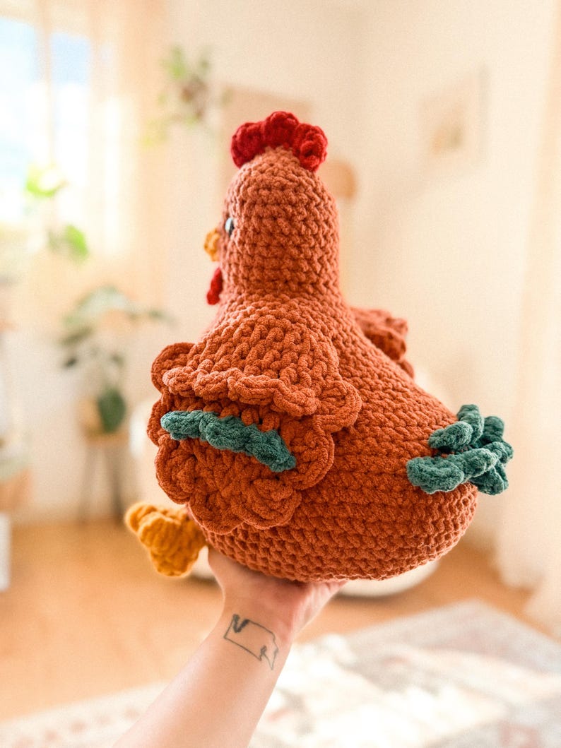 Carlee the Chicken Crochet Pattern | NO SEW Crochet Pattern | Big ...