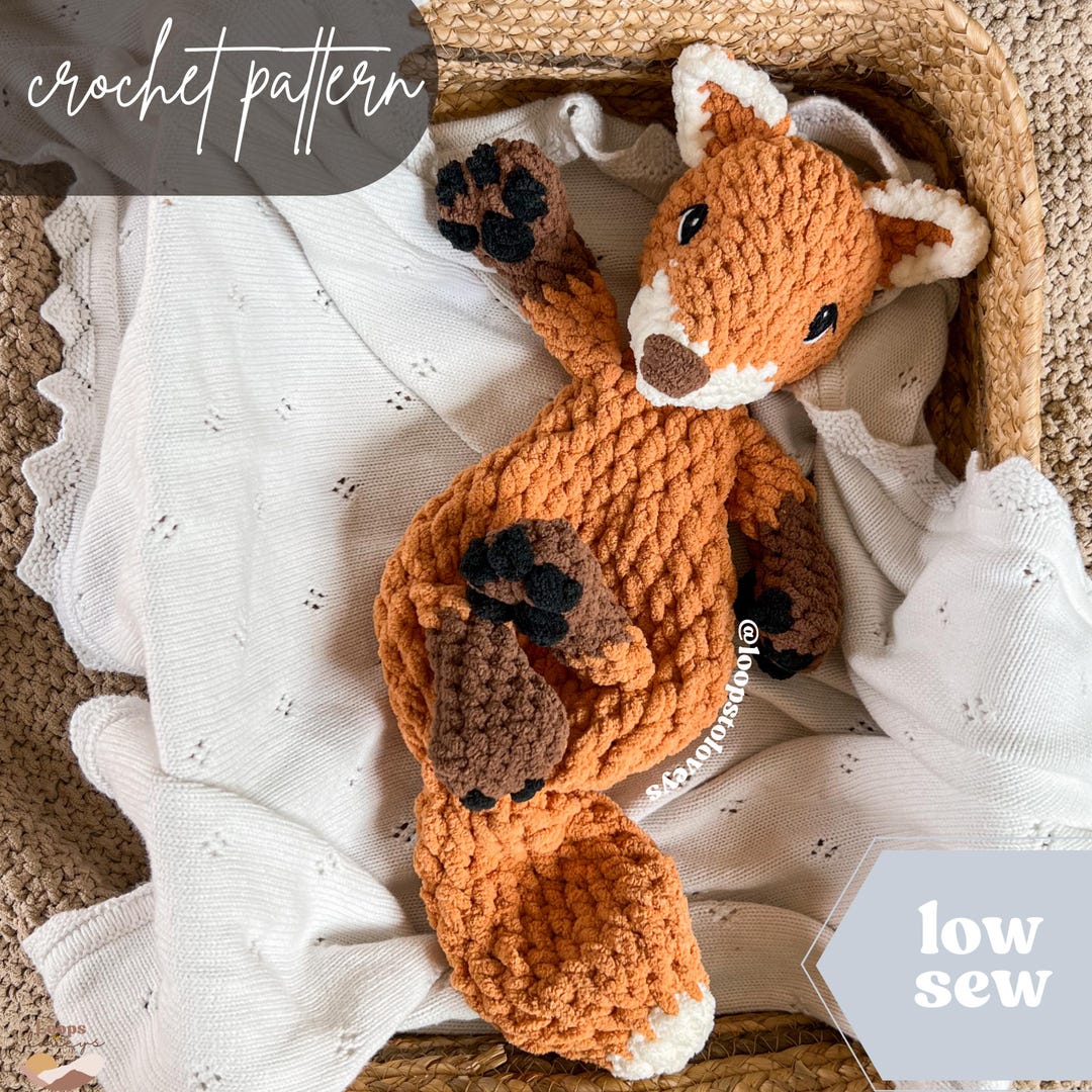 Archie the Fox | LOW SEW Crochet Pattern | Crochet Lovey | Amigurumi ...