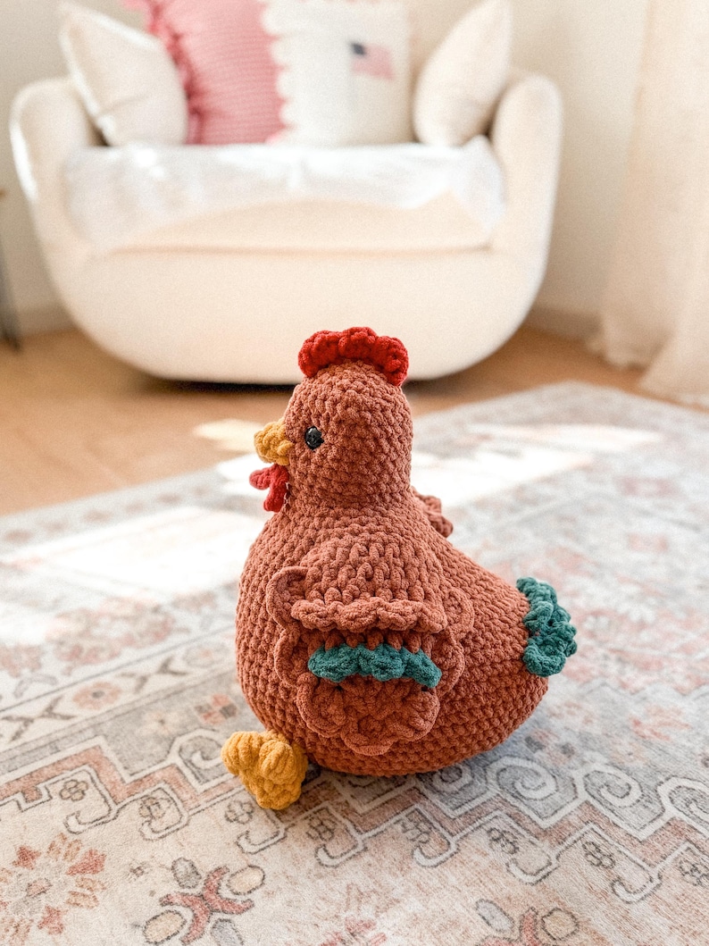 Carlee the Chicken Crochet Pattern | NO SEW Crochet Pattern | Big ...