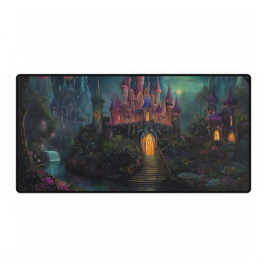 Magical Castle Desk Mat: Fantasy Gaming & Home Office Decor - Etsy
