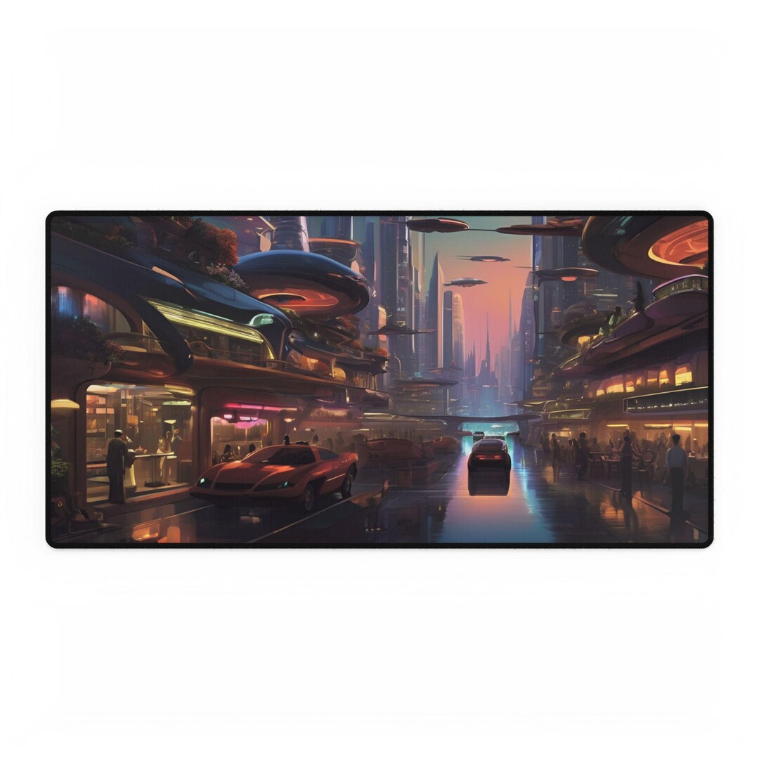 Cyberpunk Desk Mat: Futuristic Gaming Mouse Pad - Personalized ...