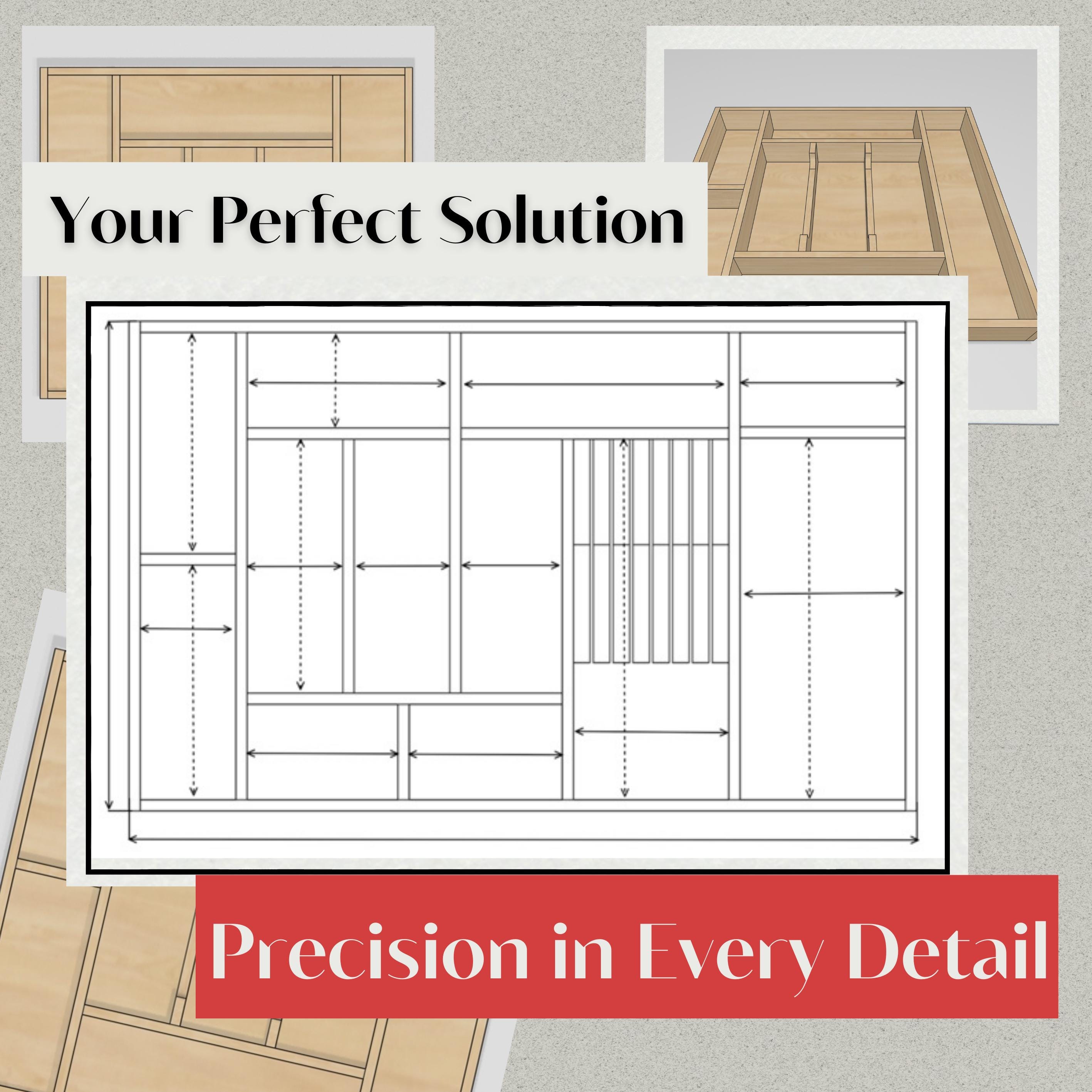 Custom Kitchen Drawer Organizer | Silverware | Baking and More - Made ...