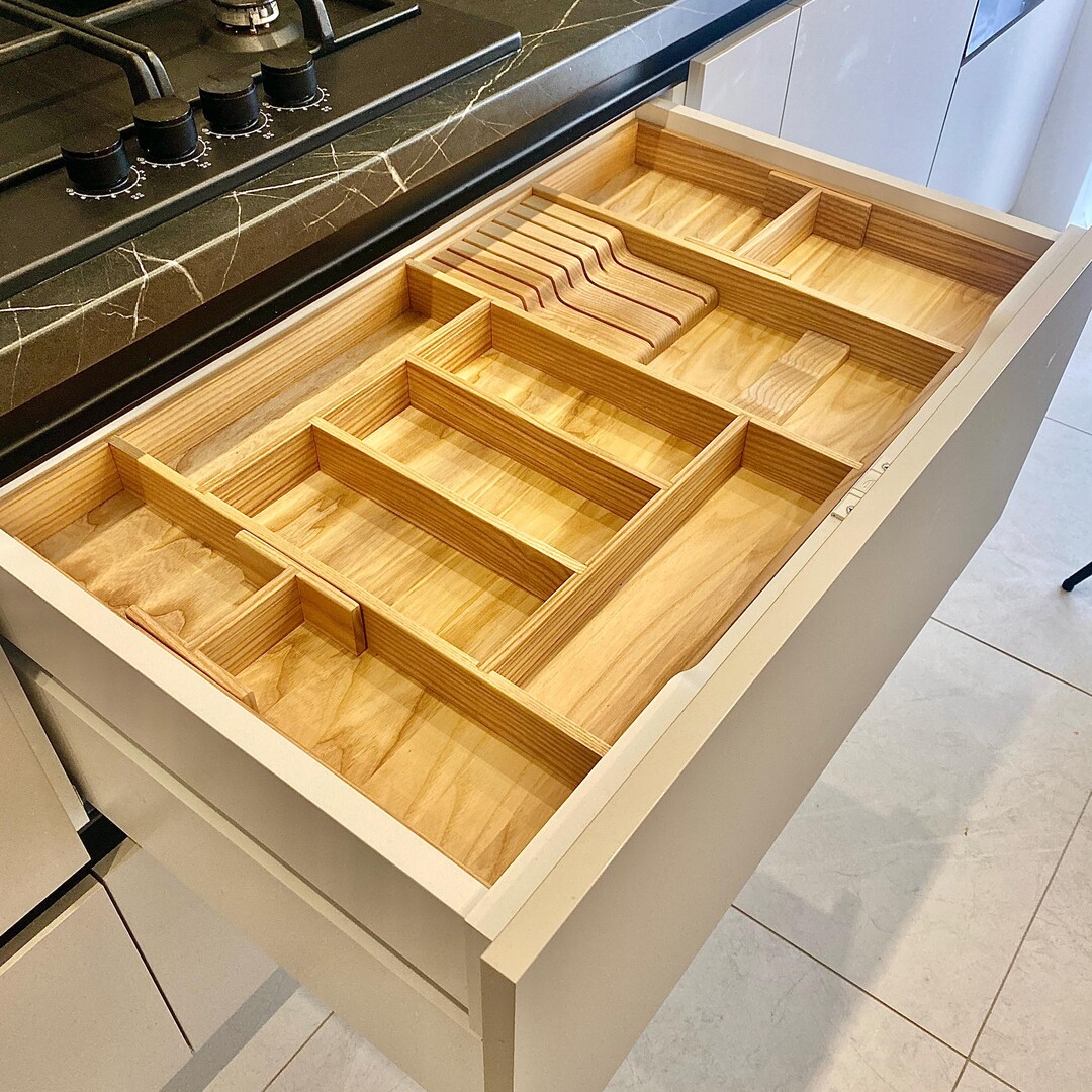 Custom Kitchen Drawer Organizer | Silverware | Baking and More - Made ...