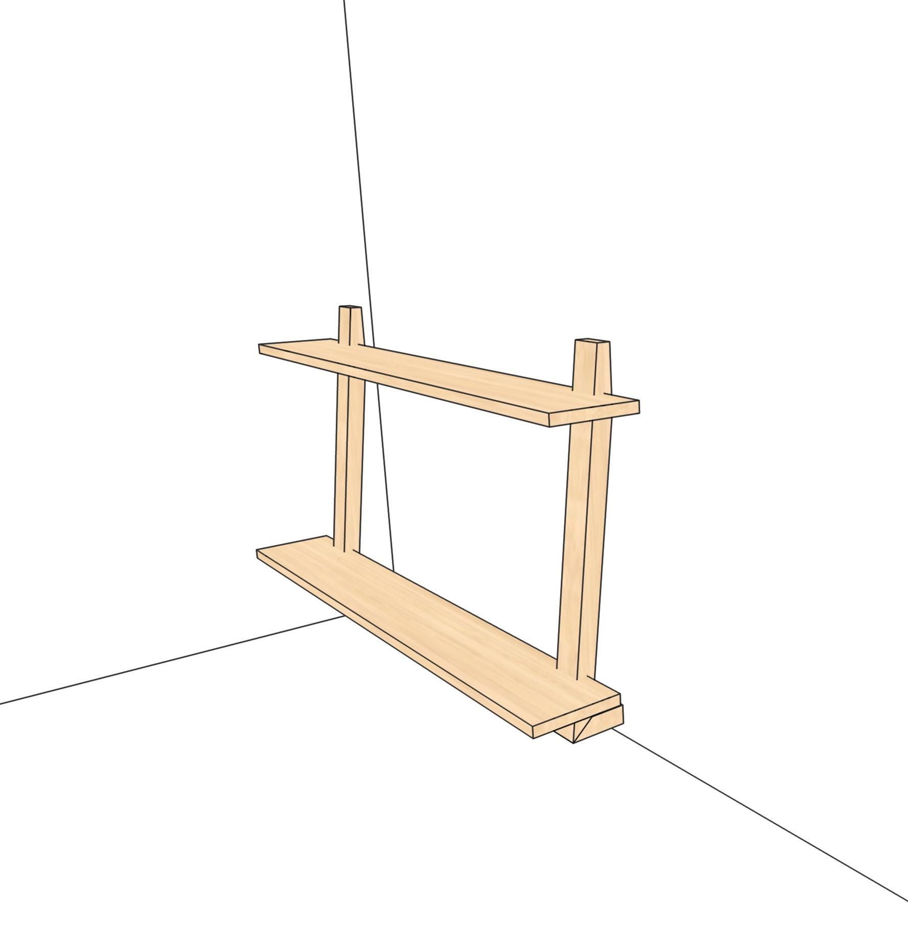 Wooden Hanging Shelf – Digital Plan for DIY | DIY Shelf Blueprint ...