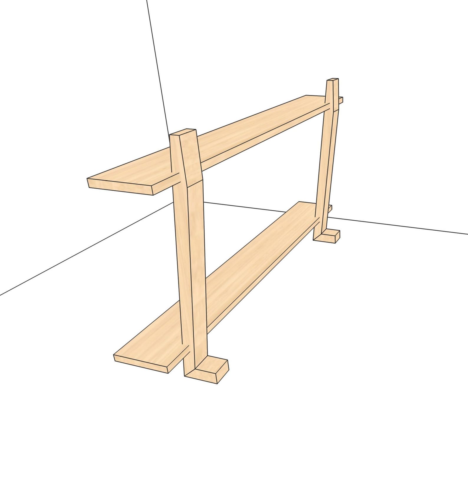 Wooden Hanging Shelf – Digital Plan for DIY | DIY Shelf Blueprint ...