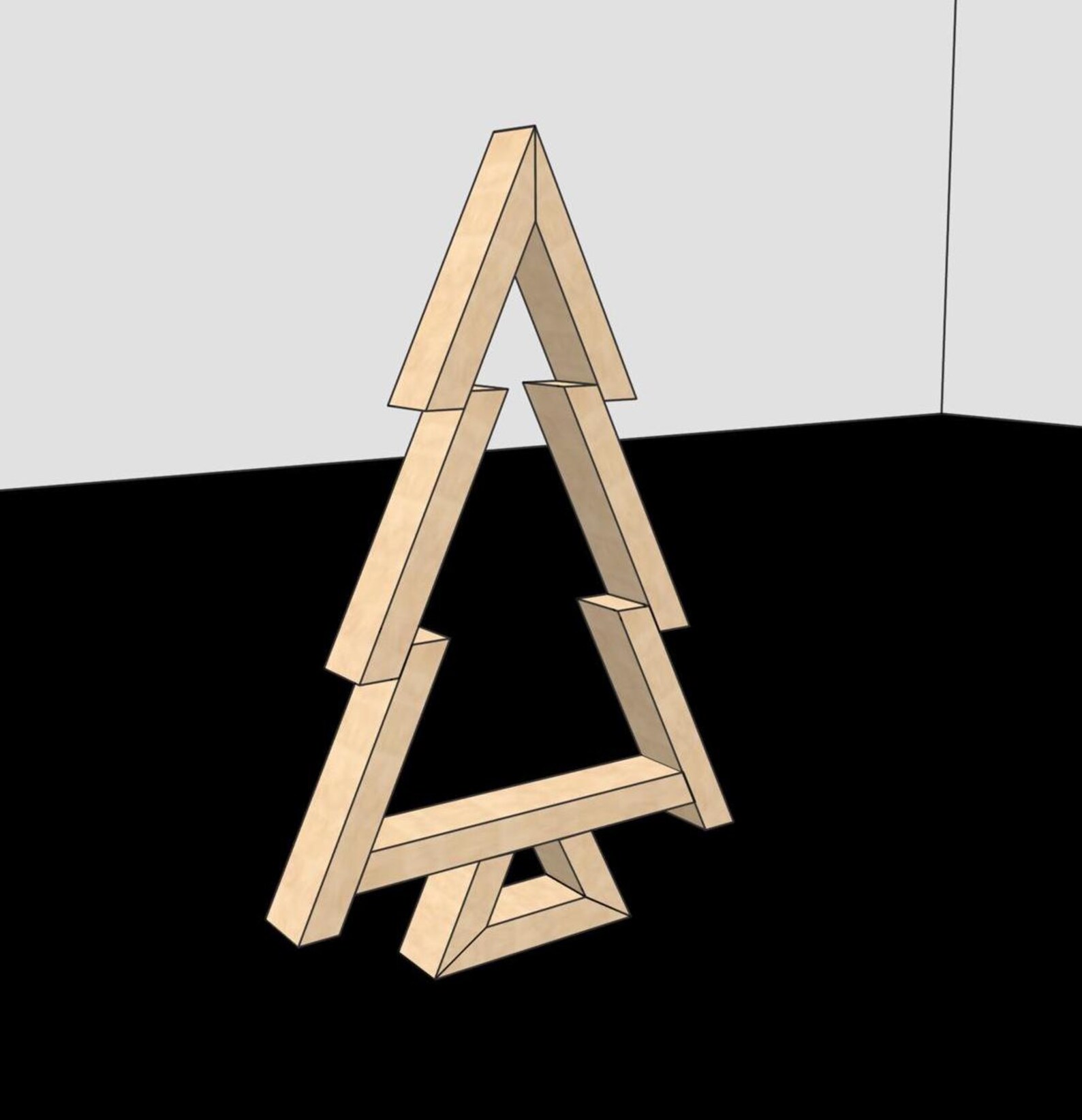 Wooden Christmas Tree | Christmas Decoration | Blueprints | Tree Plans ...