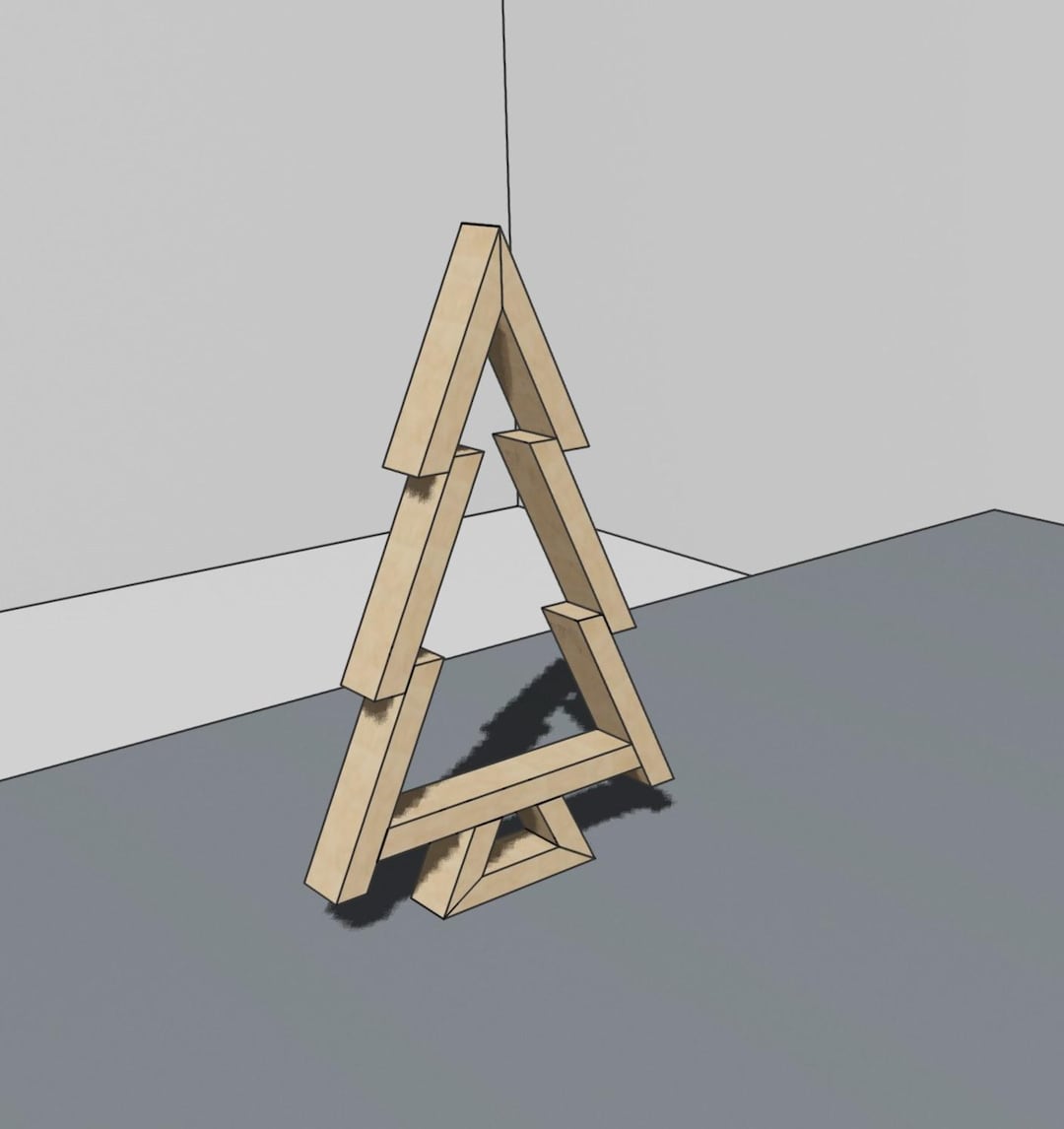 Wooden Christmas Tree | Christmas Decoration | Blueprints | Tree Plans ...