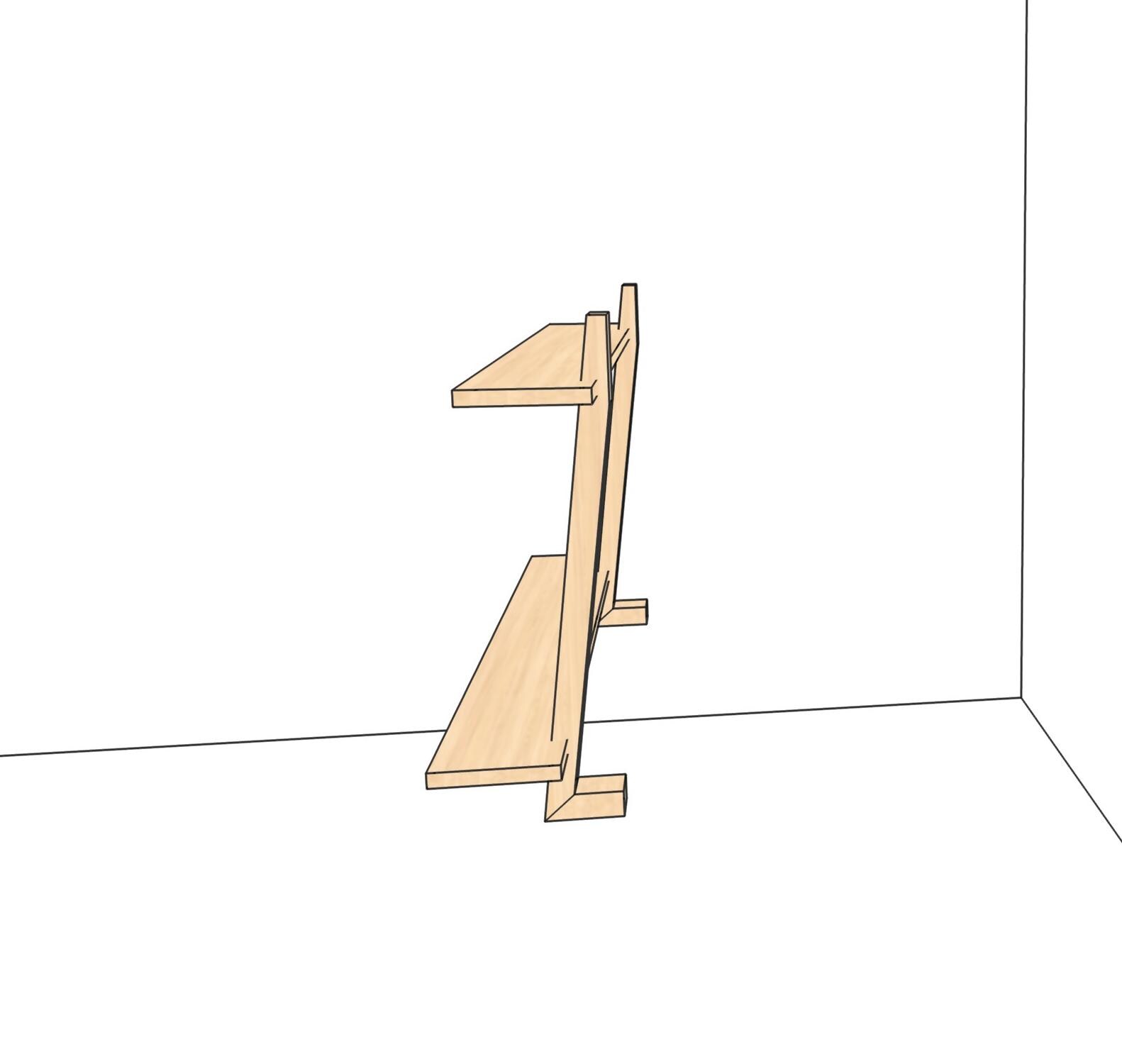 Wooden Hanging Shelf – Digital Plan for DIY | DIY Shelf Blueprint ...