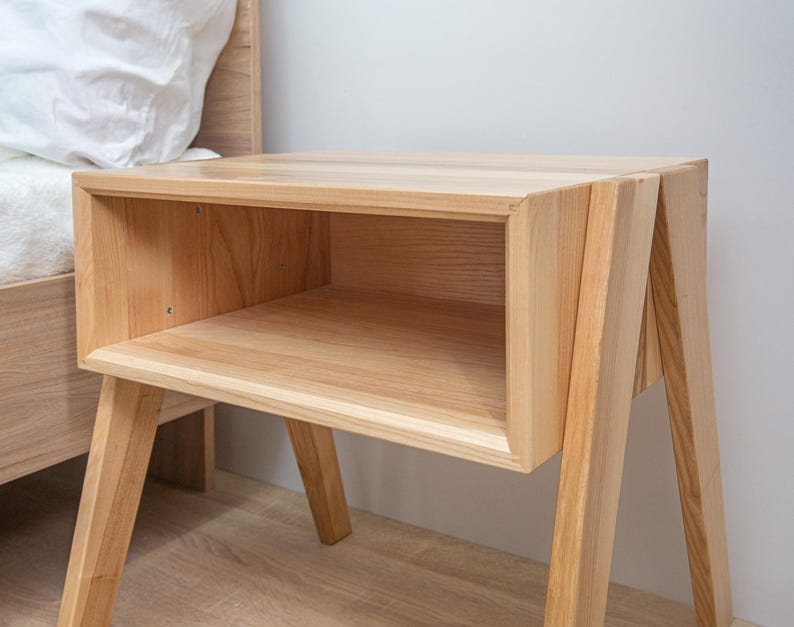 Bedside Table | Wooden Furniture | Hanging Nightsand | Handmade ...