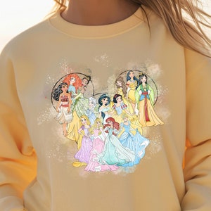 Disney Princesses Sweatshirt, Disney Vacation Sweat, Princess Love ...