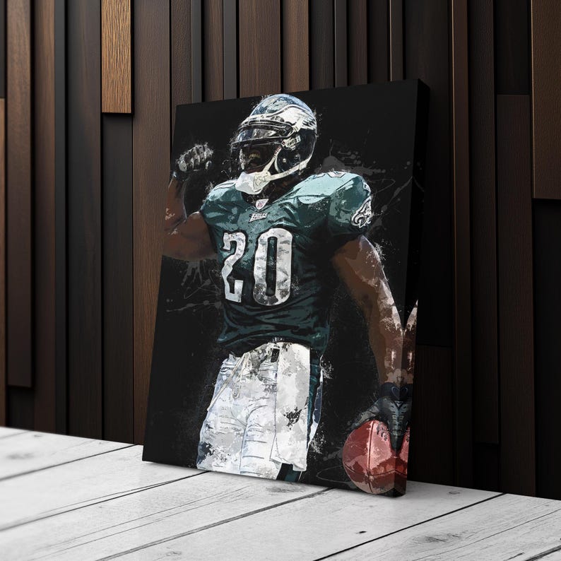 Brian Dawkins Canvas Print - Philadelphia Eagles Wall Art, NFL Legend Decor for Home & Man Cave ...