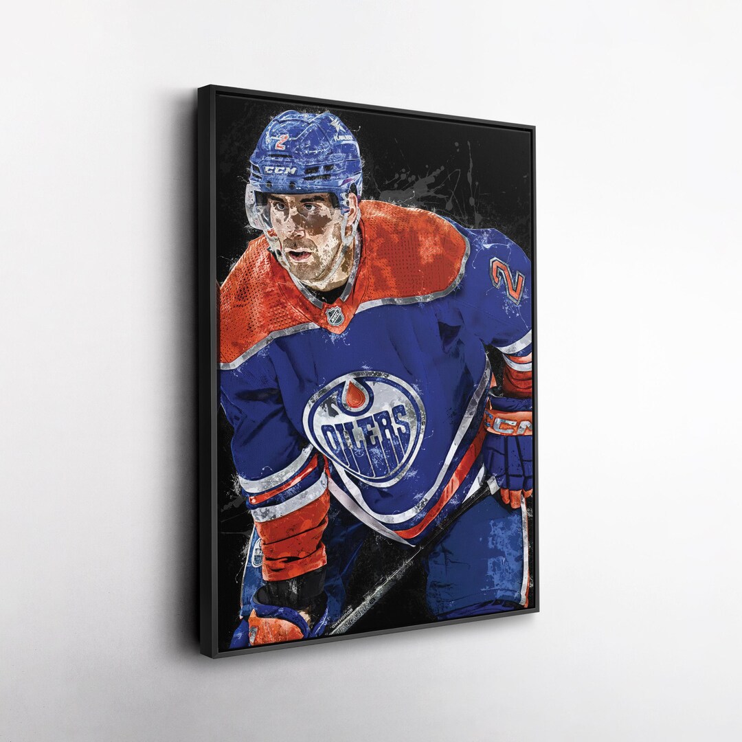 Evan Bouchard Wall Art – Edmonton Oilers Canvas Print, NHL Hockey Decor ...
