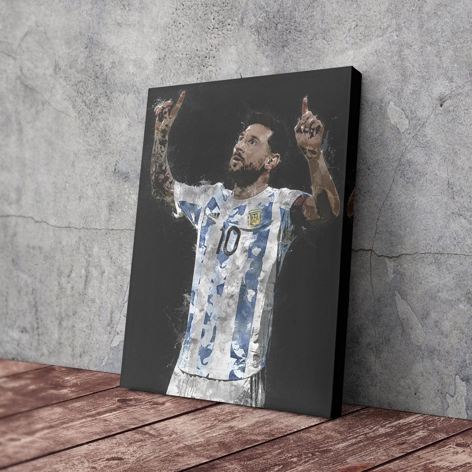 Lionel Messi Canvas Print - Argentina National Team Wall Art, Soccer ...