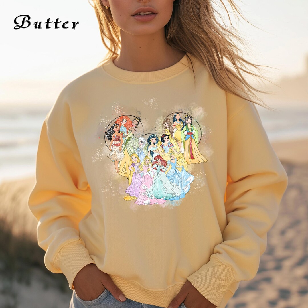 Disney Princesses Sweatshirt, Disney Vacation Sweat, Princess Love ...