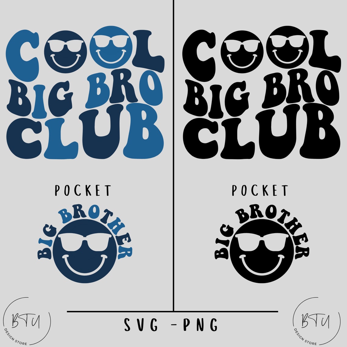 Cool Big Bro Club Svg-png, Big Bro Shirt Svg,cool Big Bro Club Png, Big ...