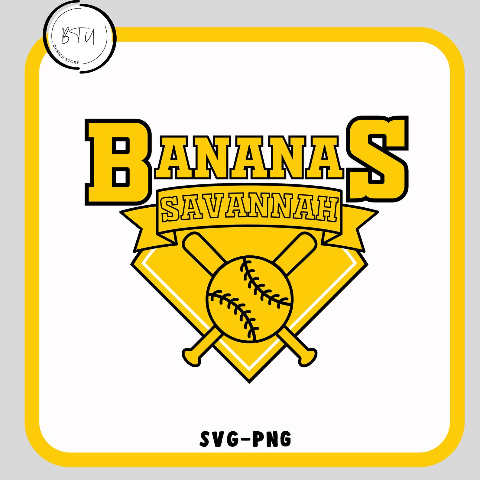 Bananas Svg Png, Bananas Lovers Baseball PNG SVG , Funny Bananas Lovers ...