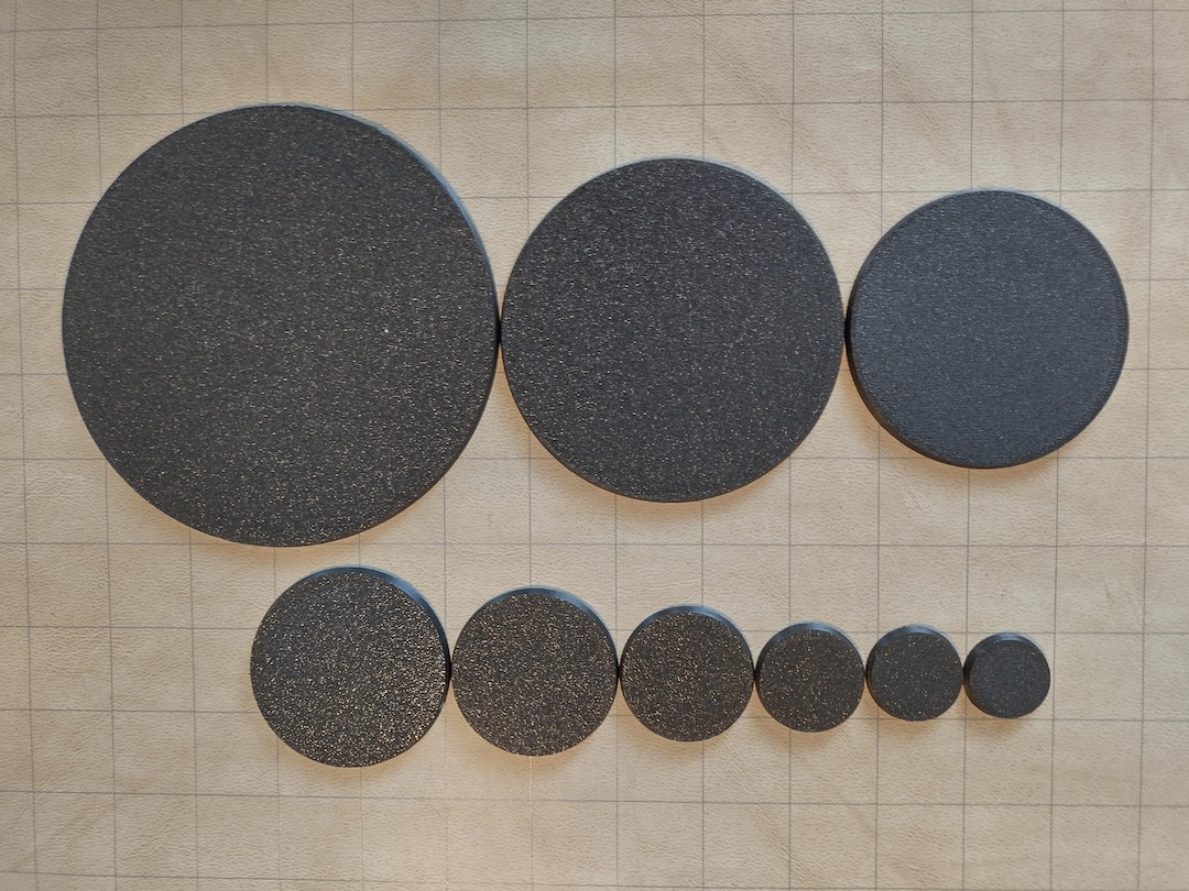 Round Bases 25mm to 160mm for Warhammer 40k, Age of Sigmar, D&D ...