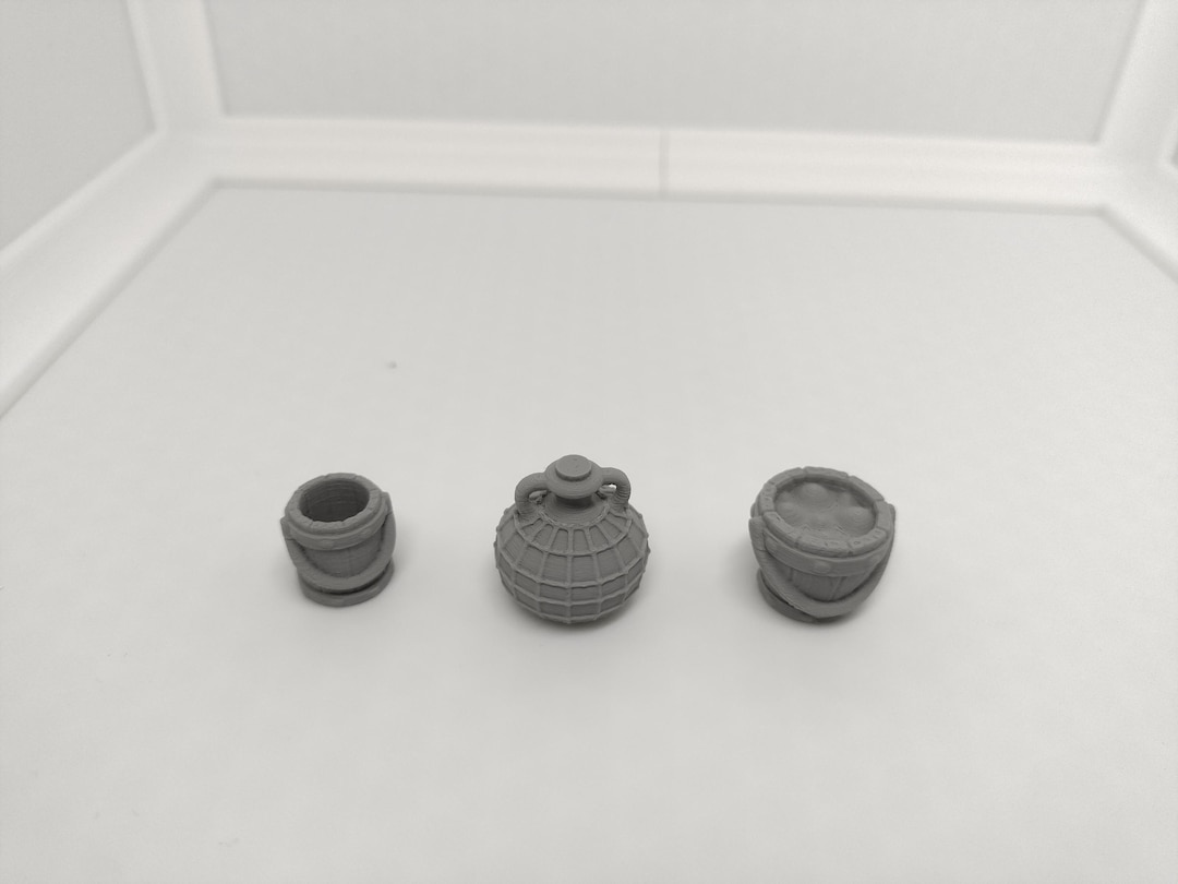Miniature Buckets, Jars, Buckets With Oil | Scatter Terrain | 3D ...